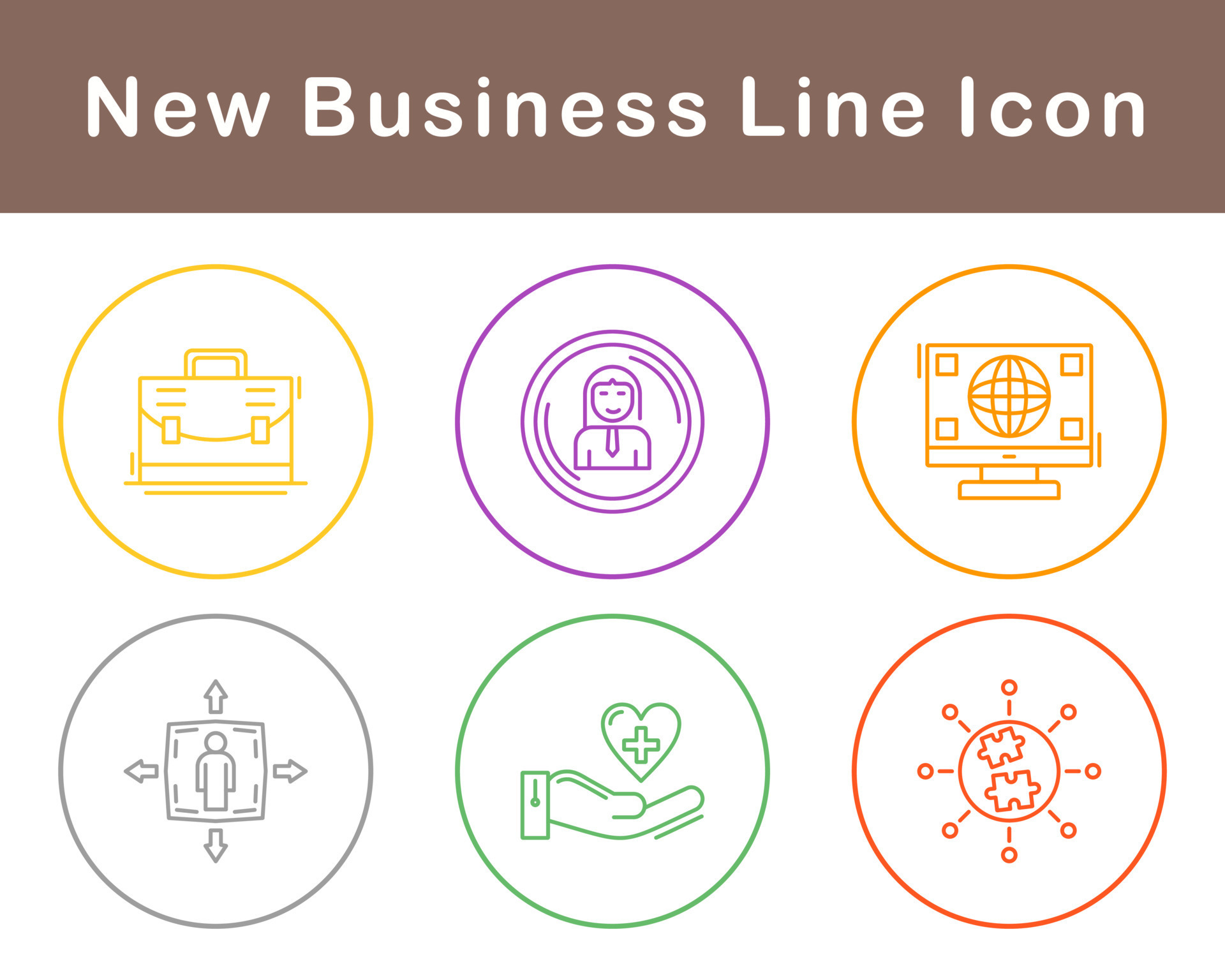 New Business Vector Icon Set 21506393 Vector Art at Vecteezy