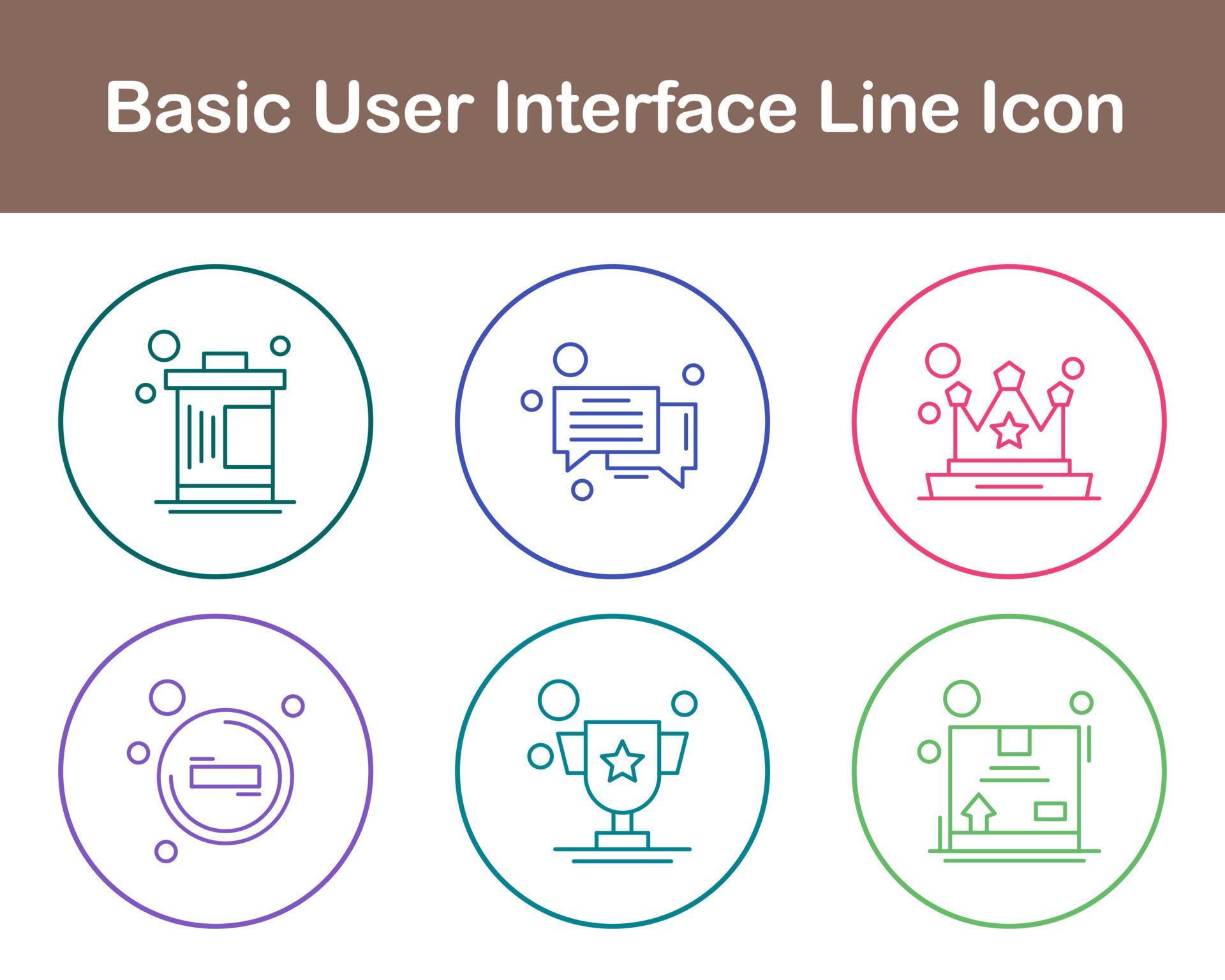 Basic User Interface Vector Icon Set 21506440 Vector Art at Vecteezy