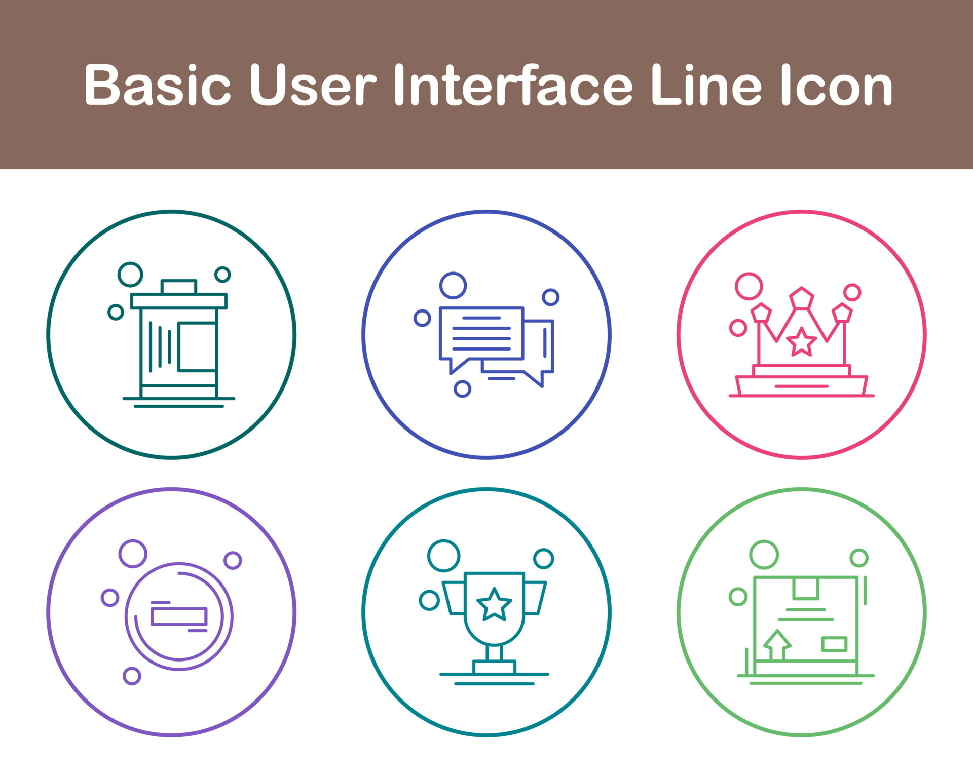 Basic User Interface Vector Icon Set 21506440 Vector Art At Vecteezy
