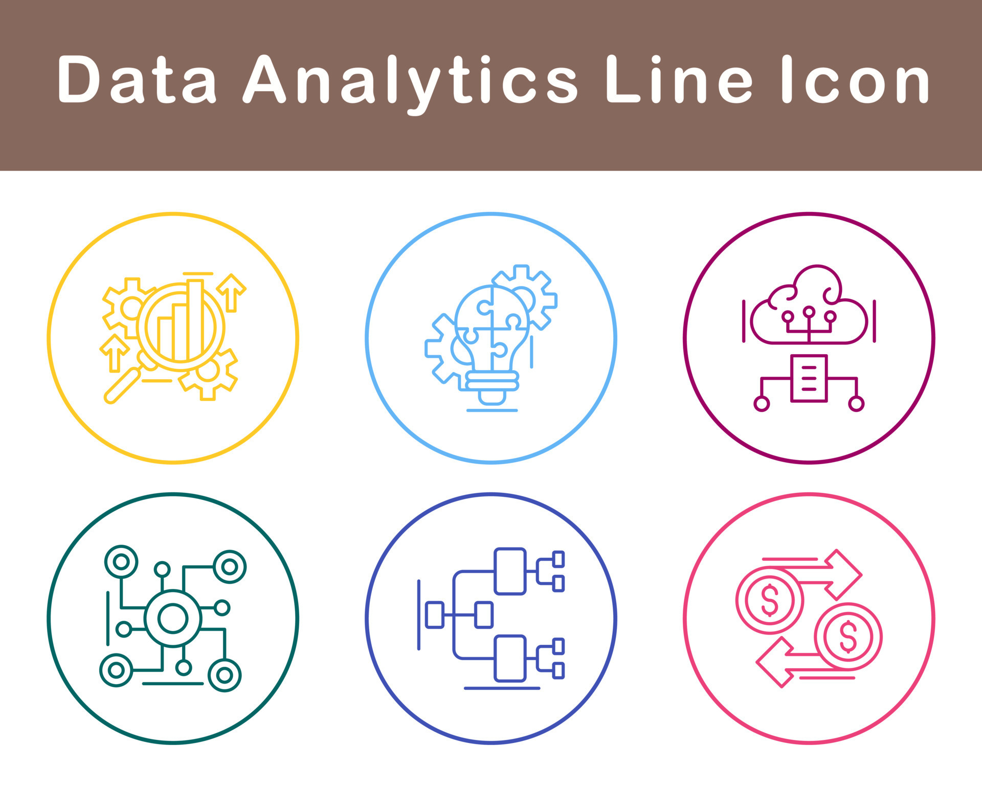 Data Analytics Vector Icon Set 21506486 Vector Art at Vecteezy