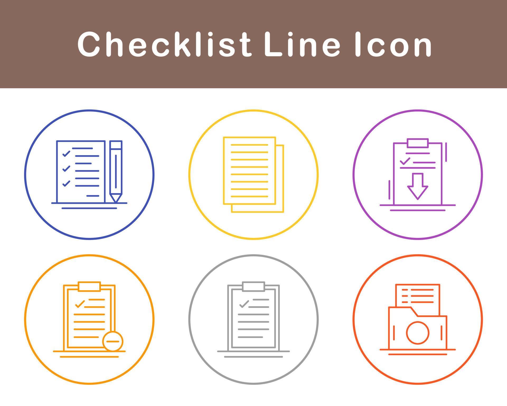 Checklist Vector Icon Set 21506498 Vector Art at Vecteezy