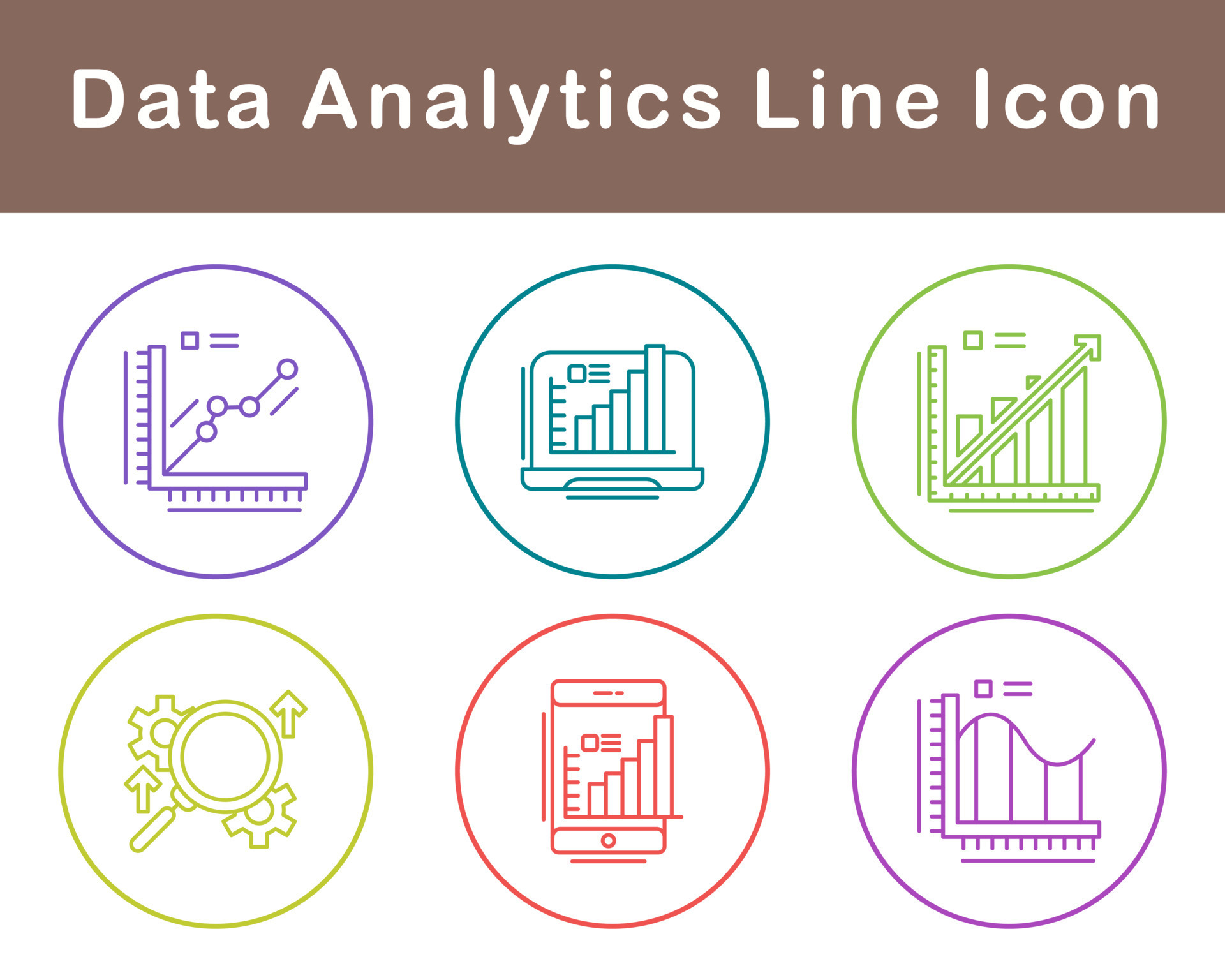 Data Analytics Vector Icon Set 21506502 Vector Art at Vecteezy