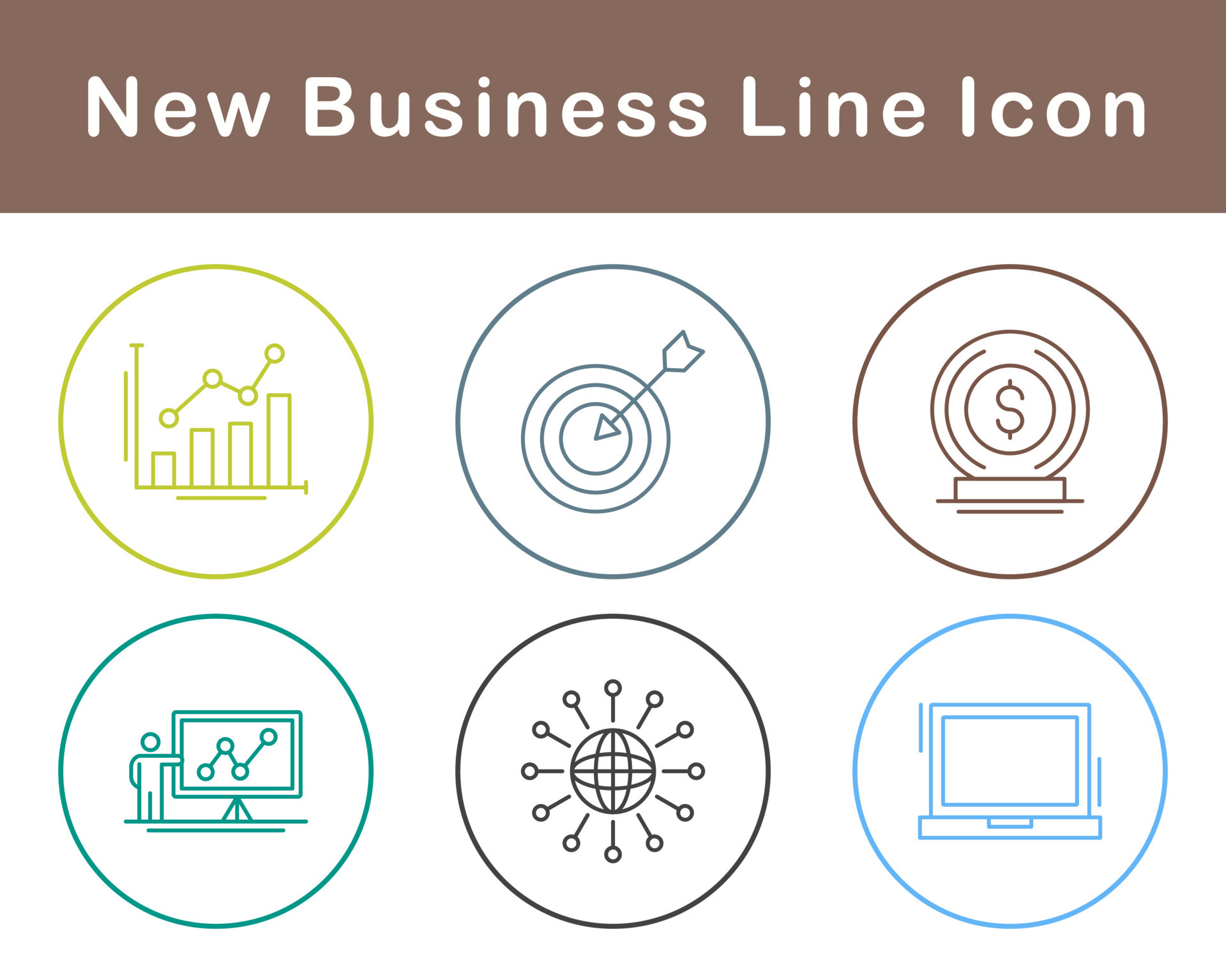 New Business Vector Icon Set 21506504 Vector Art at Vecteezy