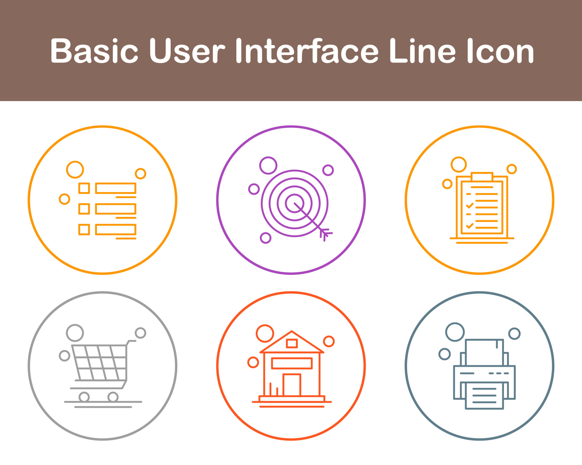 Basic User Interface Vector Icon Set 21506509 Vector Art at Vecteezy
