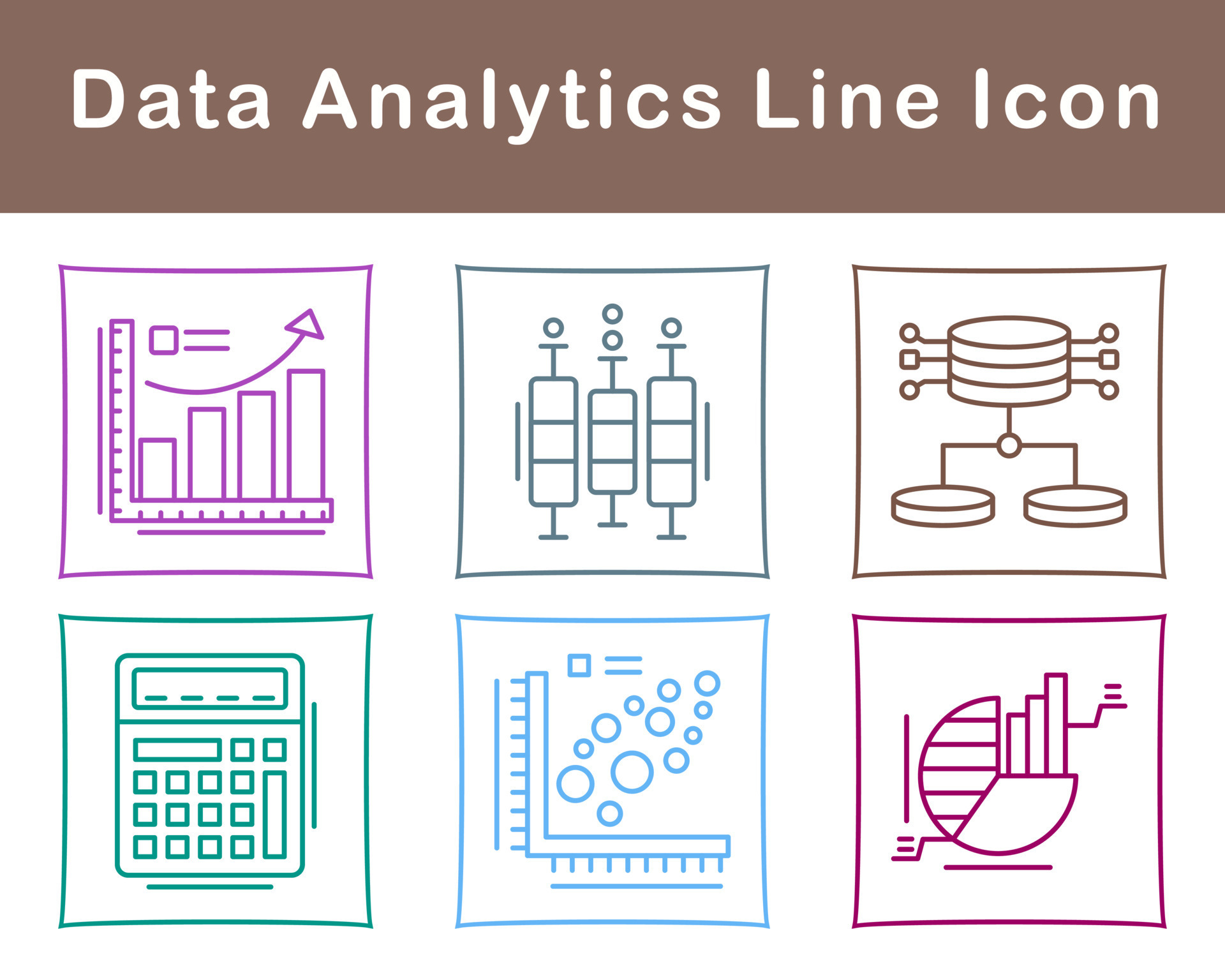 Data Analytics Vector Icon Set 21506530 Vector Art at Vecteezy