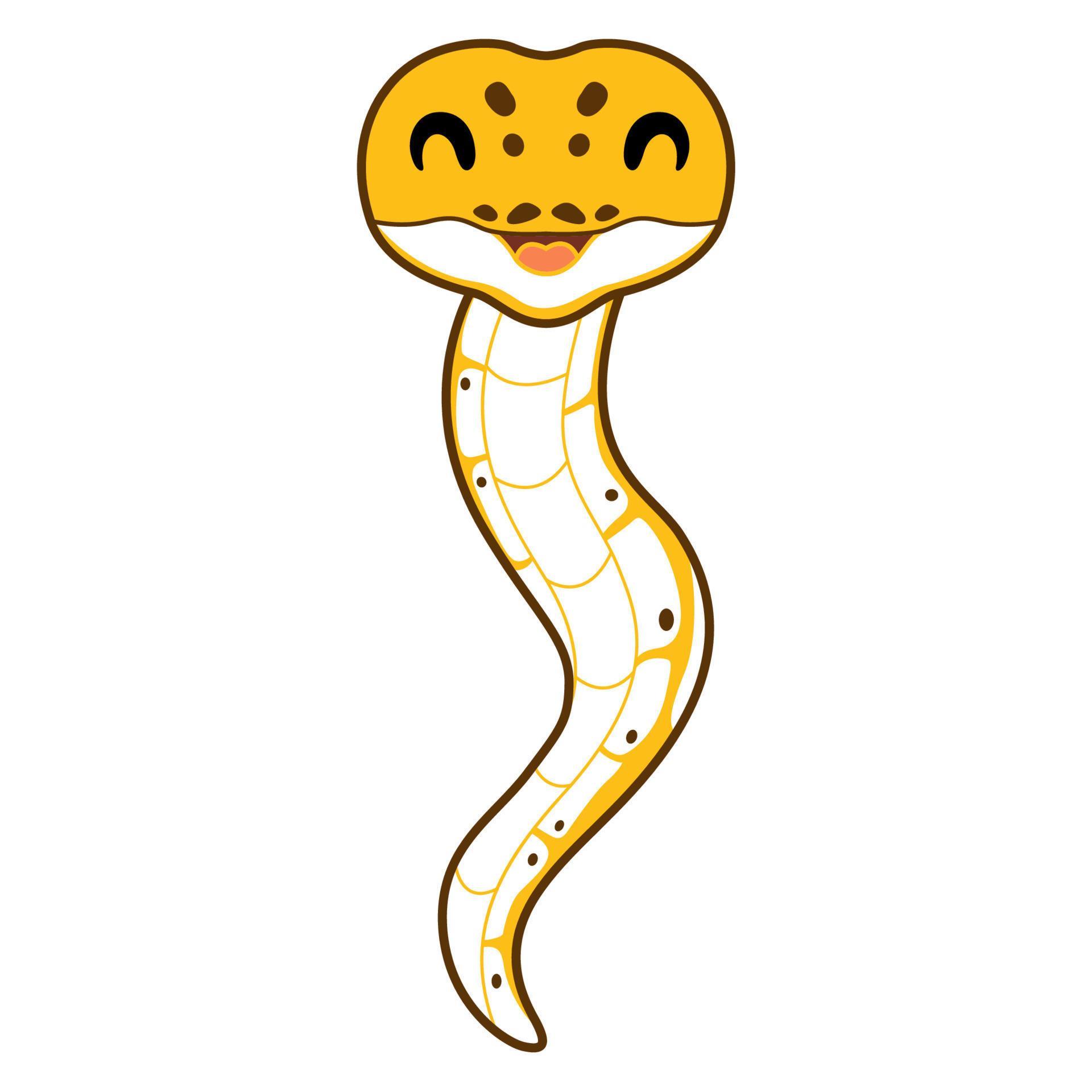 Cute pastel ivory ball python cartoon 21507037 Vector Art at Vecteezy