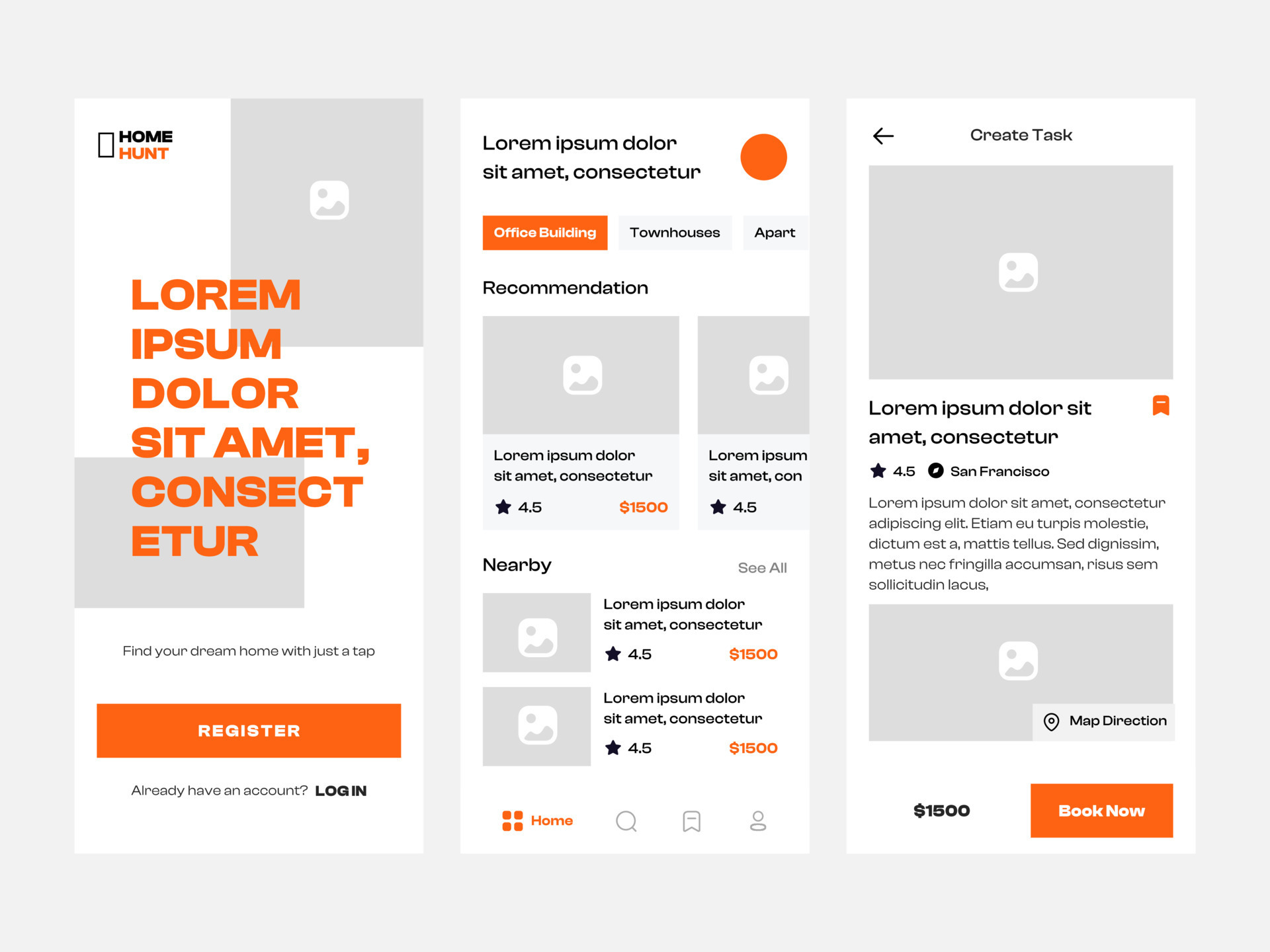 Clean UI UX design template vector. Suitable for mobile application ... Clean UI UX design template vector. Suitable for mobile application ...