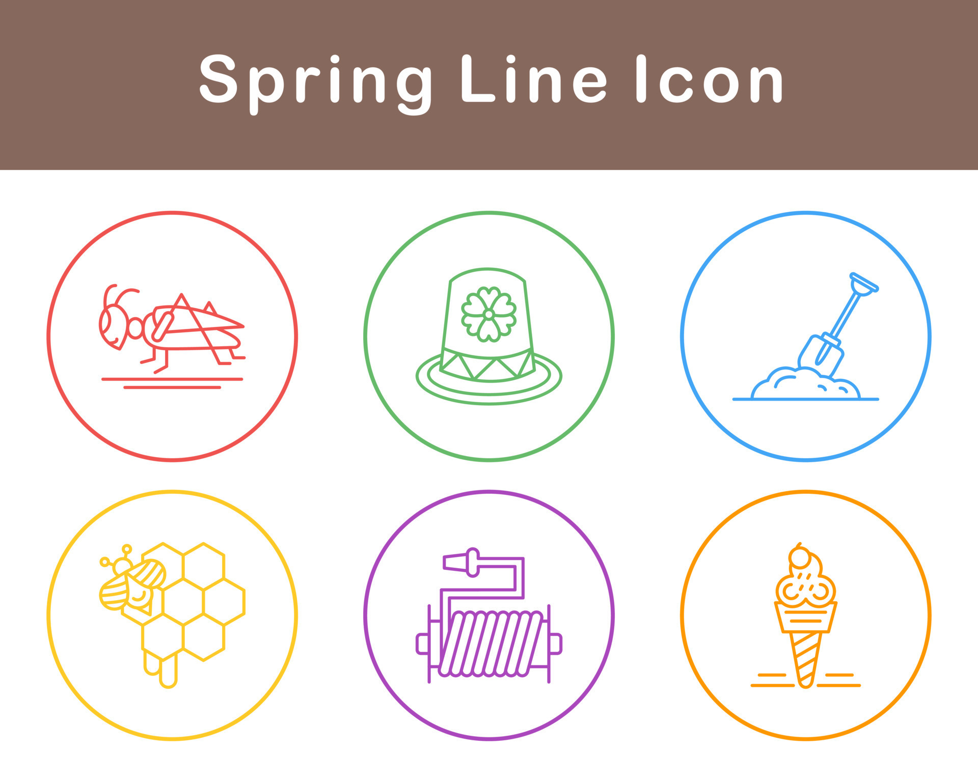 Spring Vector Icon Set 21508636 Vector Art at Vecteezy