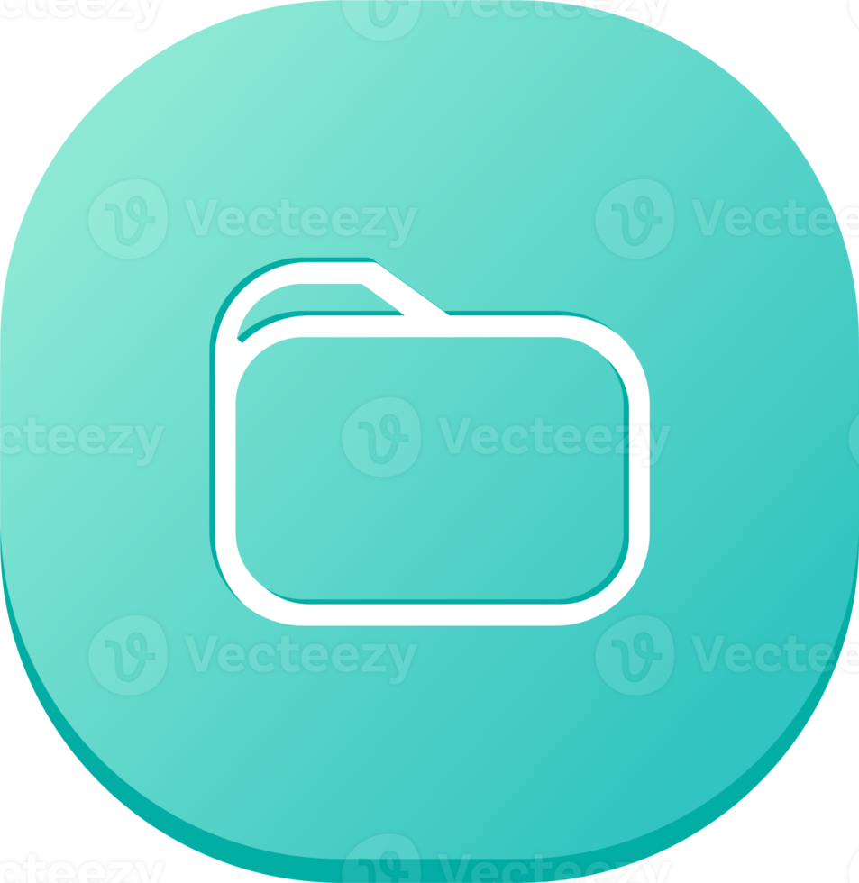Folder Icon In Flat Design Style Modern Website Or Apps Interface 21509467 Png