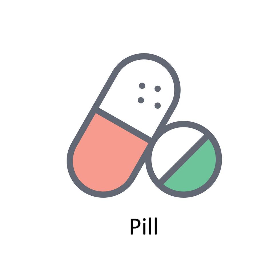 Pill Vector Fill outline Icons. Simple stock illustration stock ... Pill Vector Fill outline Icons. Simple stock illustration stock ...