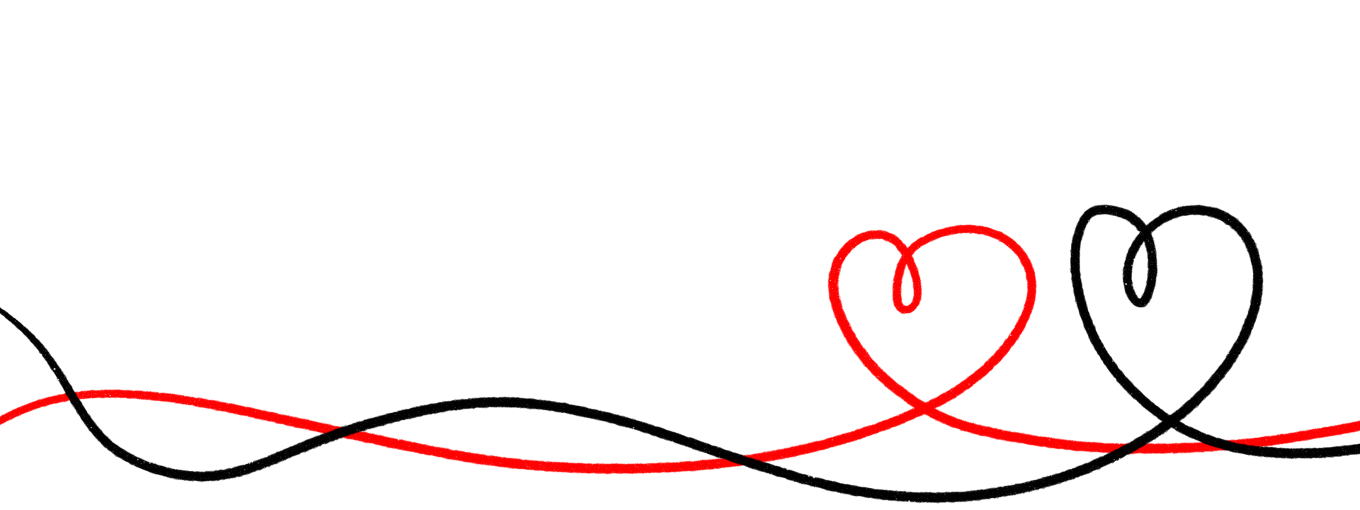Abstract Love Symbol Continuous Line Art Drawing Illustration