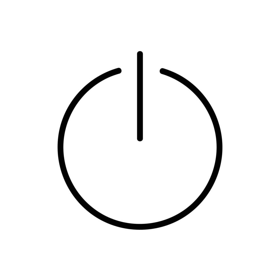 Shutdown vector icon, Outline style, isolated on white Background ... Shutdown vector icon, Outline style, isolated on white Background ...