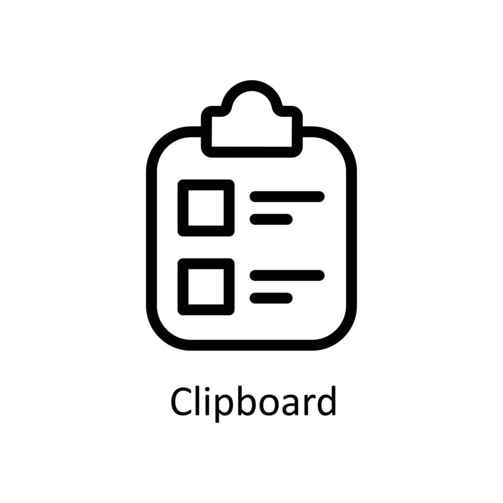 Clipboard Vector Outline Icons Simple Stock Illustration Stock 21514391 Vector Art At Vecteezy