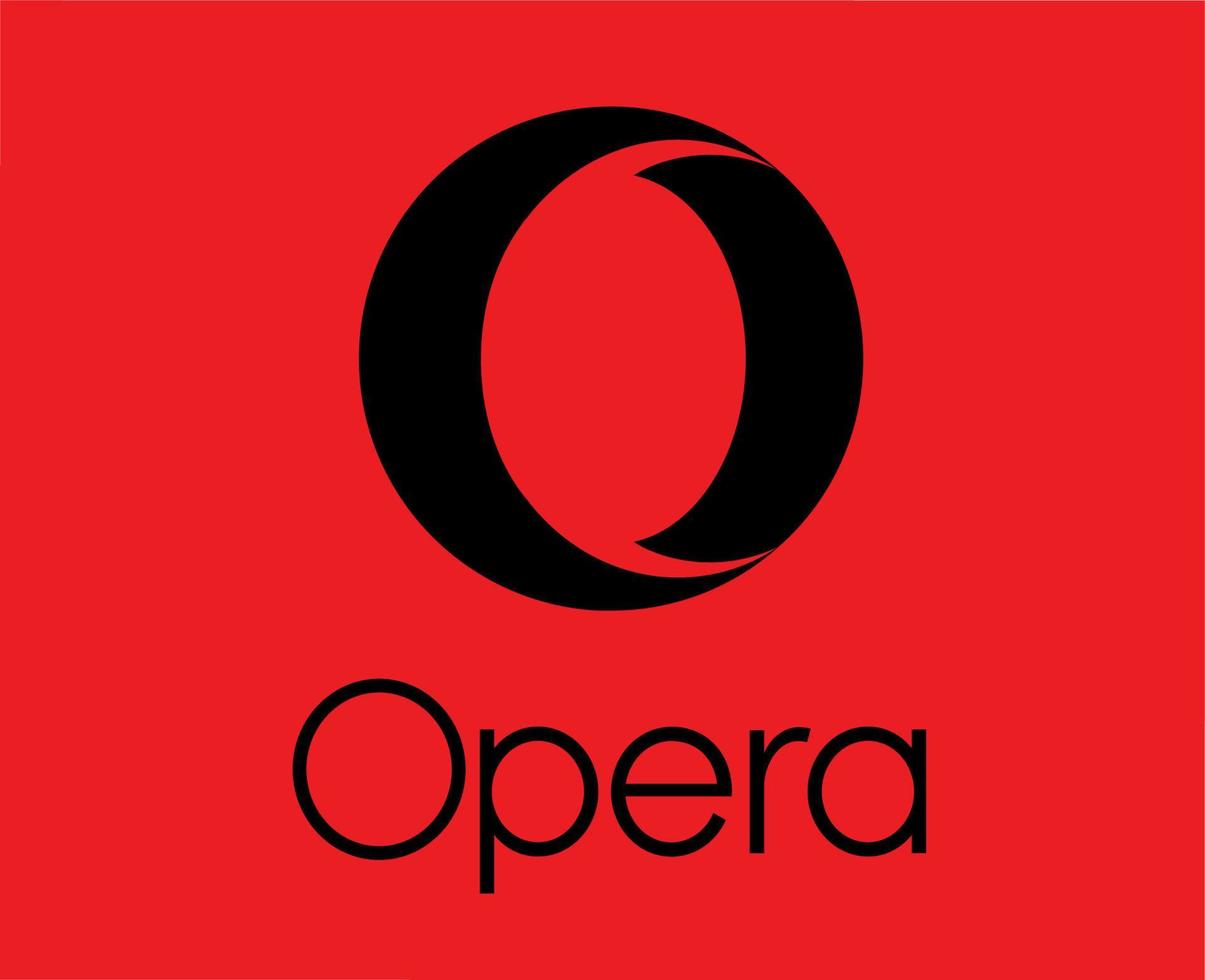 Opera Browser Brand Logo Symbol With Name Black Design Software Vector ... Opera Browser Brand Logo Symbol With Name Black Design Software Vector ...