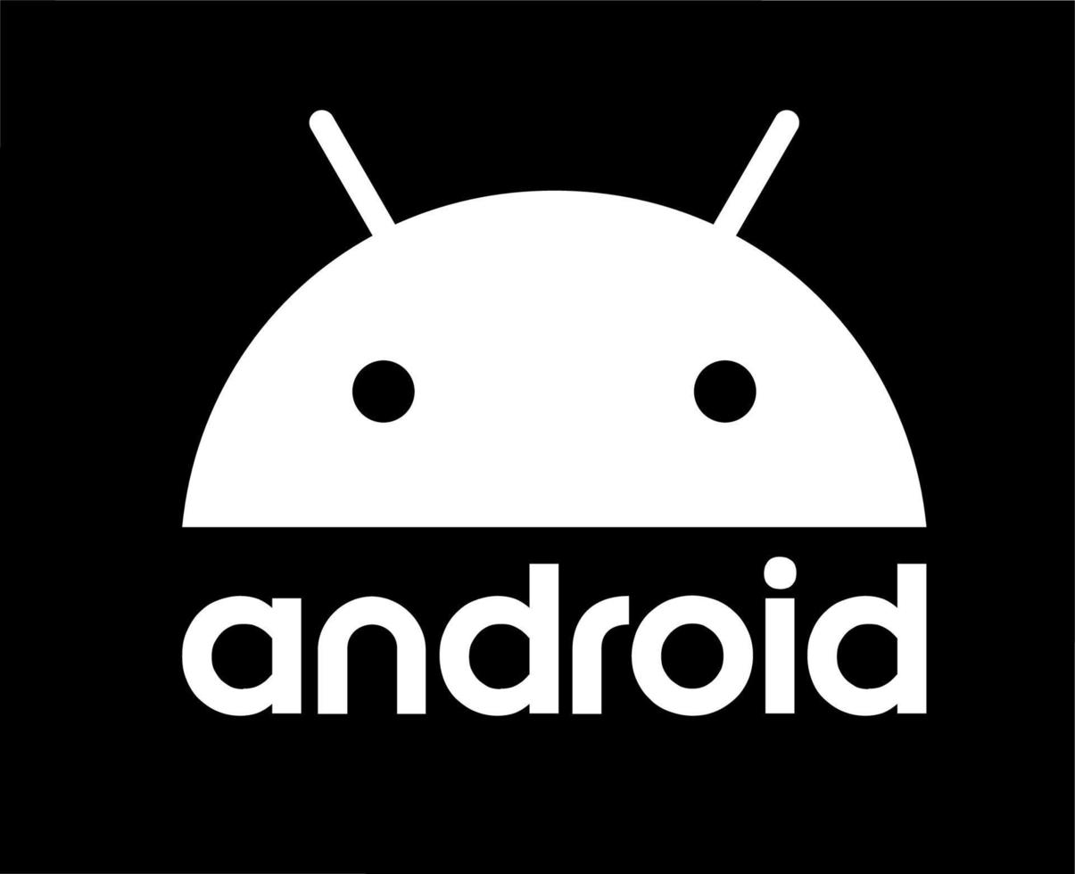 Android Icon Logo Symbol With Name White Design Operating System Vector