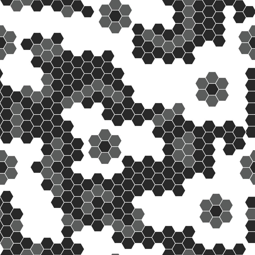 Black and white pattern with hexagons on a white background 21516614 ...