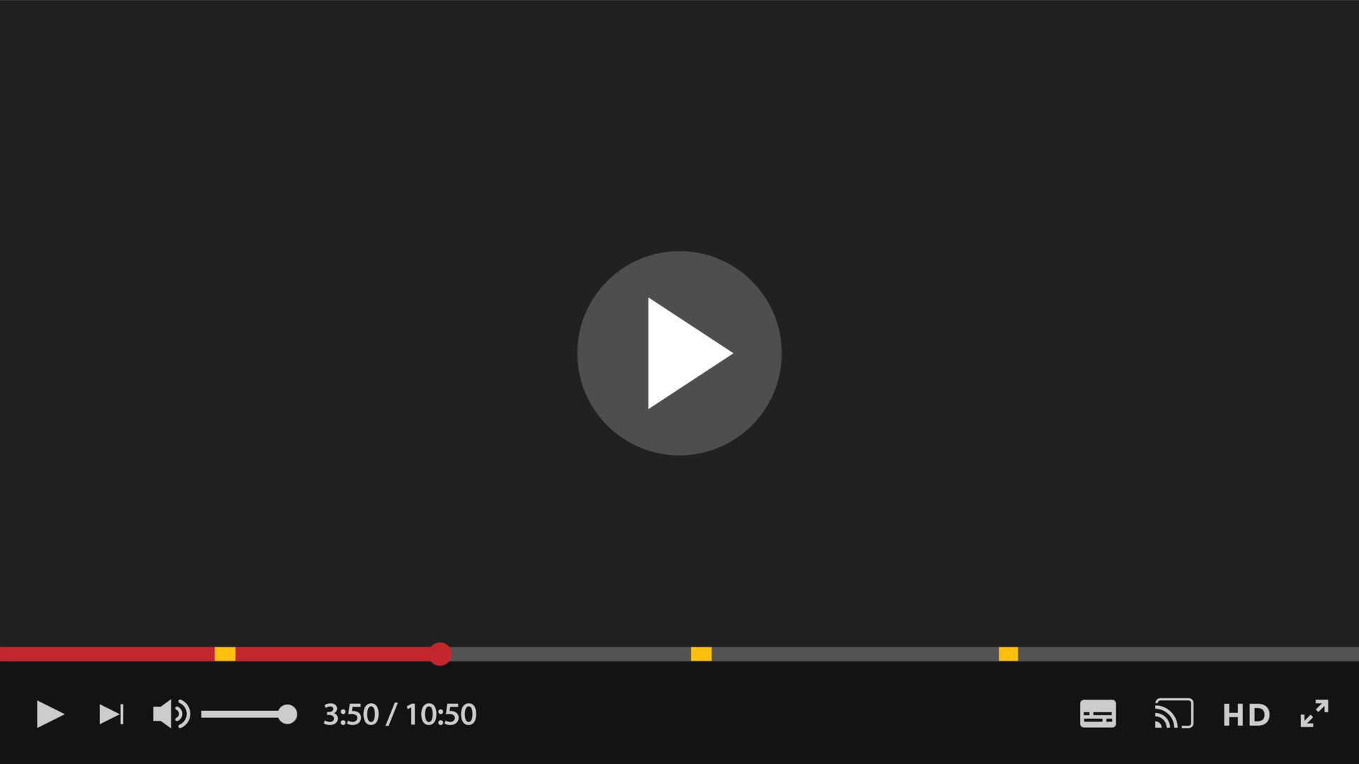 Modern Video player in flat style. Video player interface template for ... Modern Video player in flat style. Video player interface template for ...