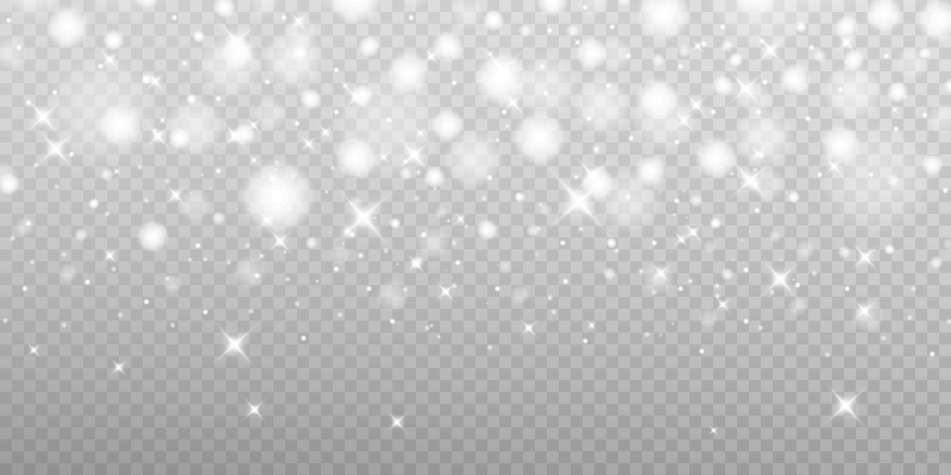 White Bokeh light lights effect background. Christmas background of shining dust Christmas ...