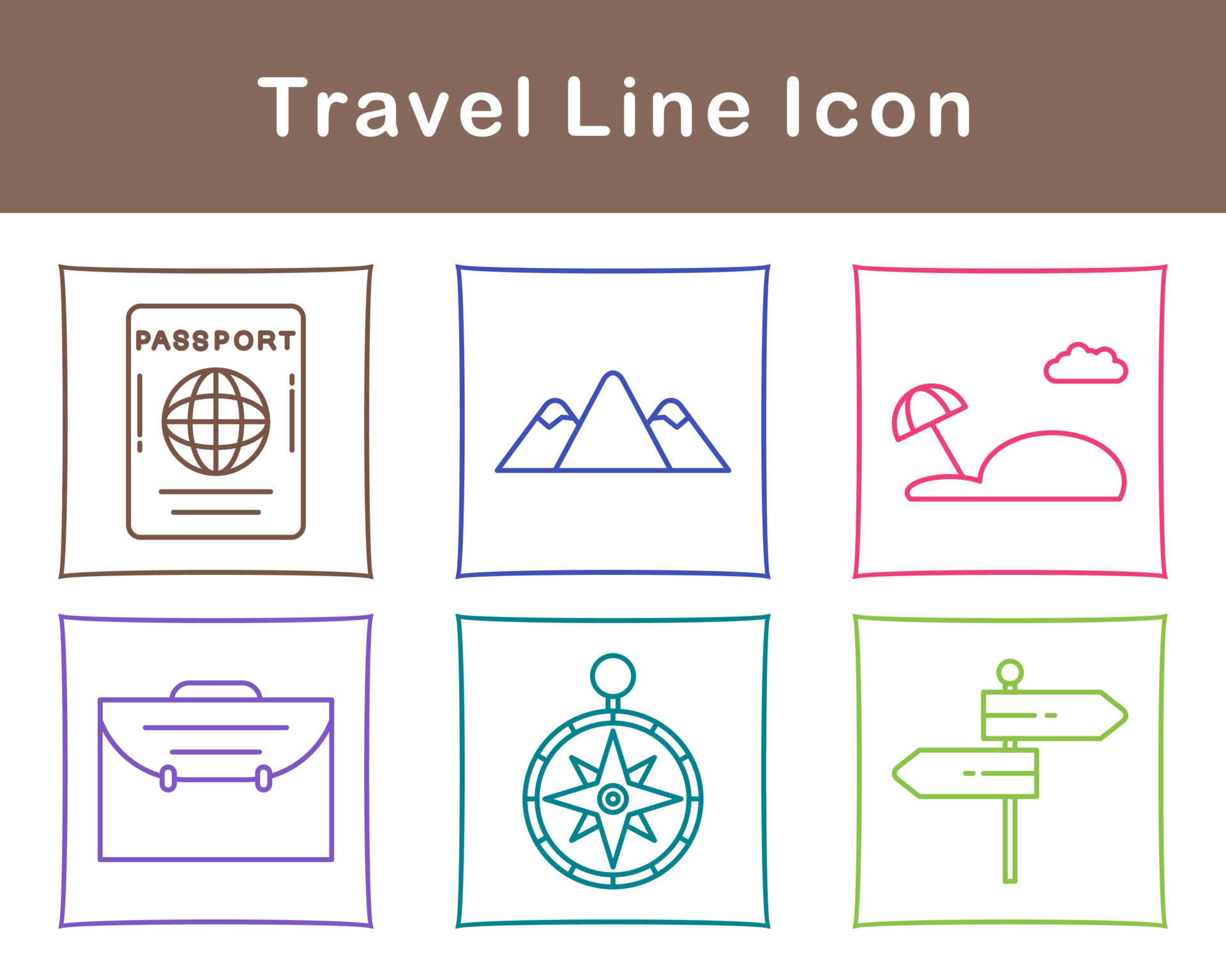 Travel Vector Icon Set 21518342 Vector Art At Vecteezy