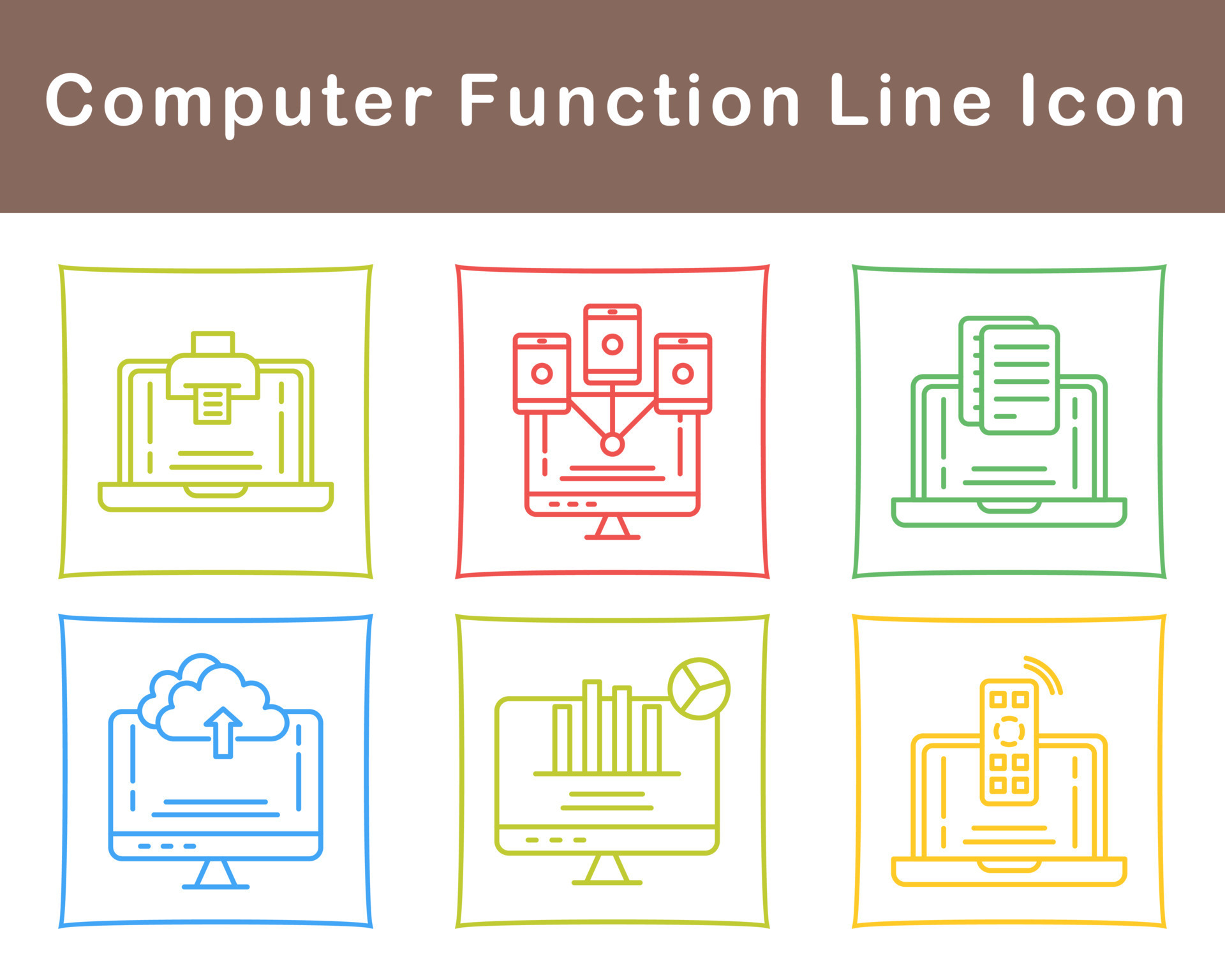 Computer Function Vector Icon Set 21518384 Vector Art at Vecteezy