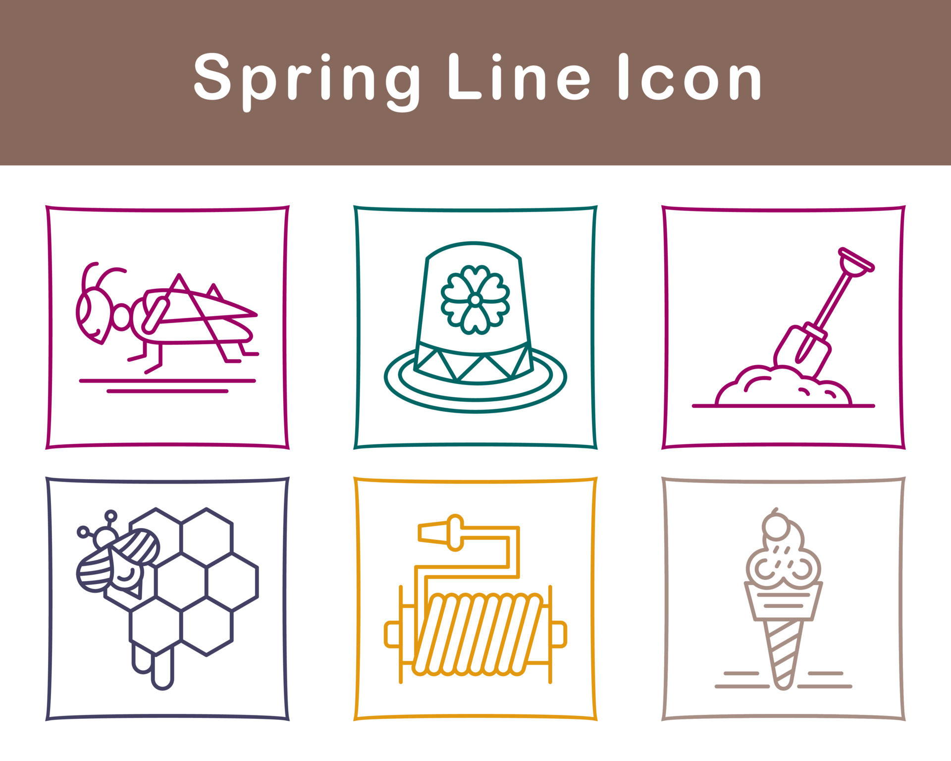 Spring Vector Icon Set 21518444 Vector Art at Vecteezy