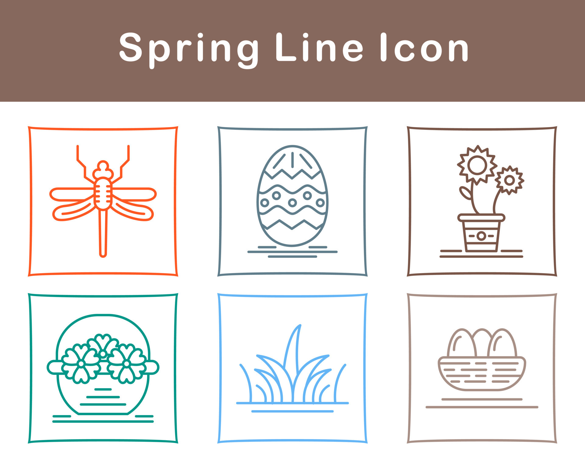 Spring Vector Icon Set 21518469 Vector Art at Vecteezy