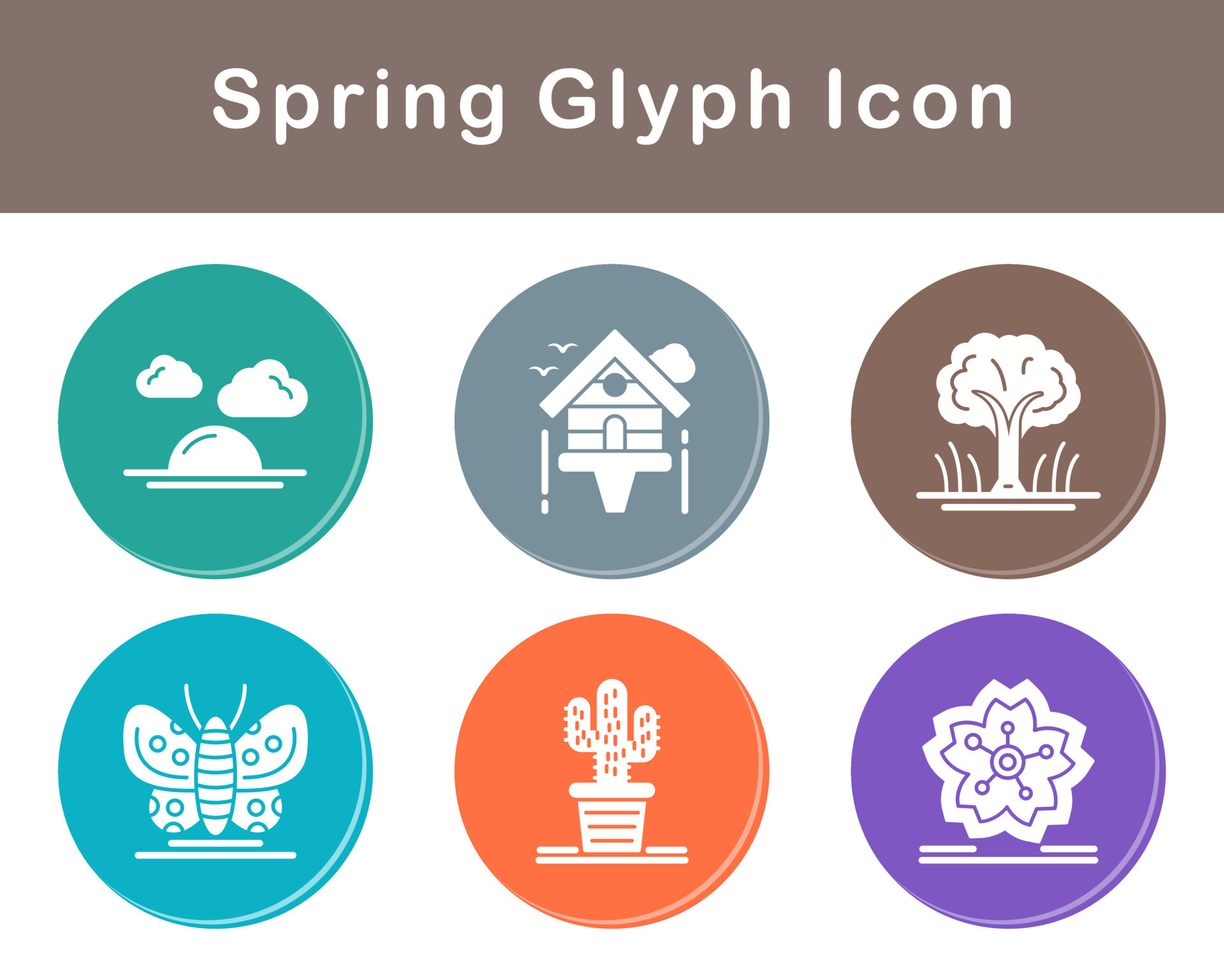 Spring Vector Icon Set 21518497 Vector Art at Vecteezy