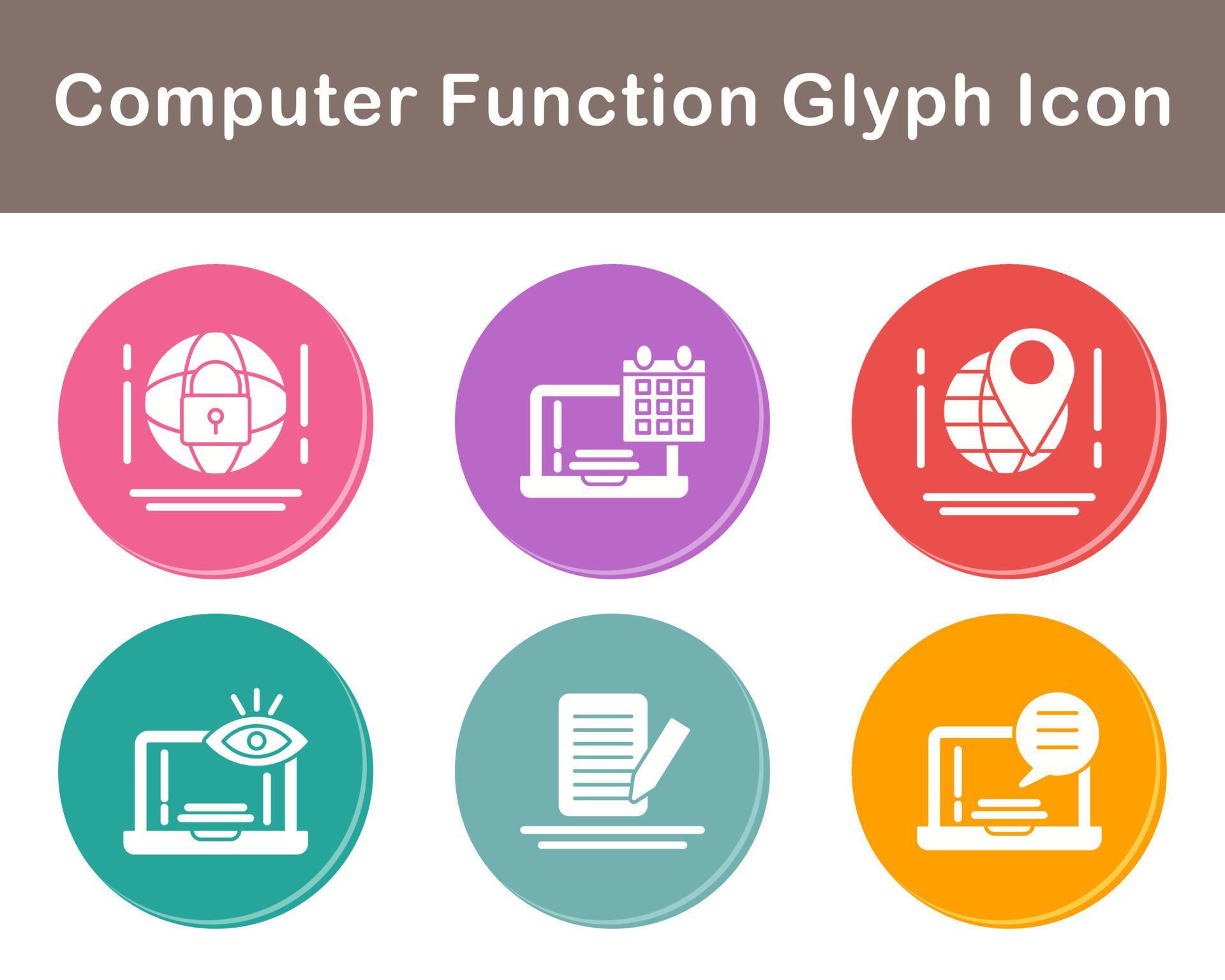 Computer Function Vector Icon Set 21518634 Vector Art at Vecteezy