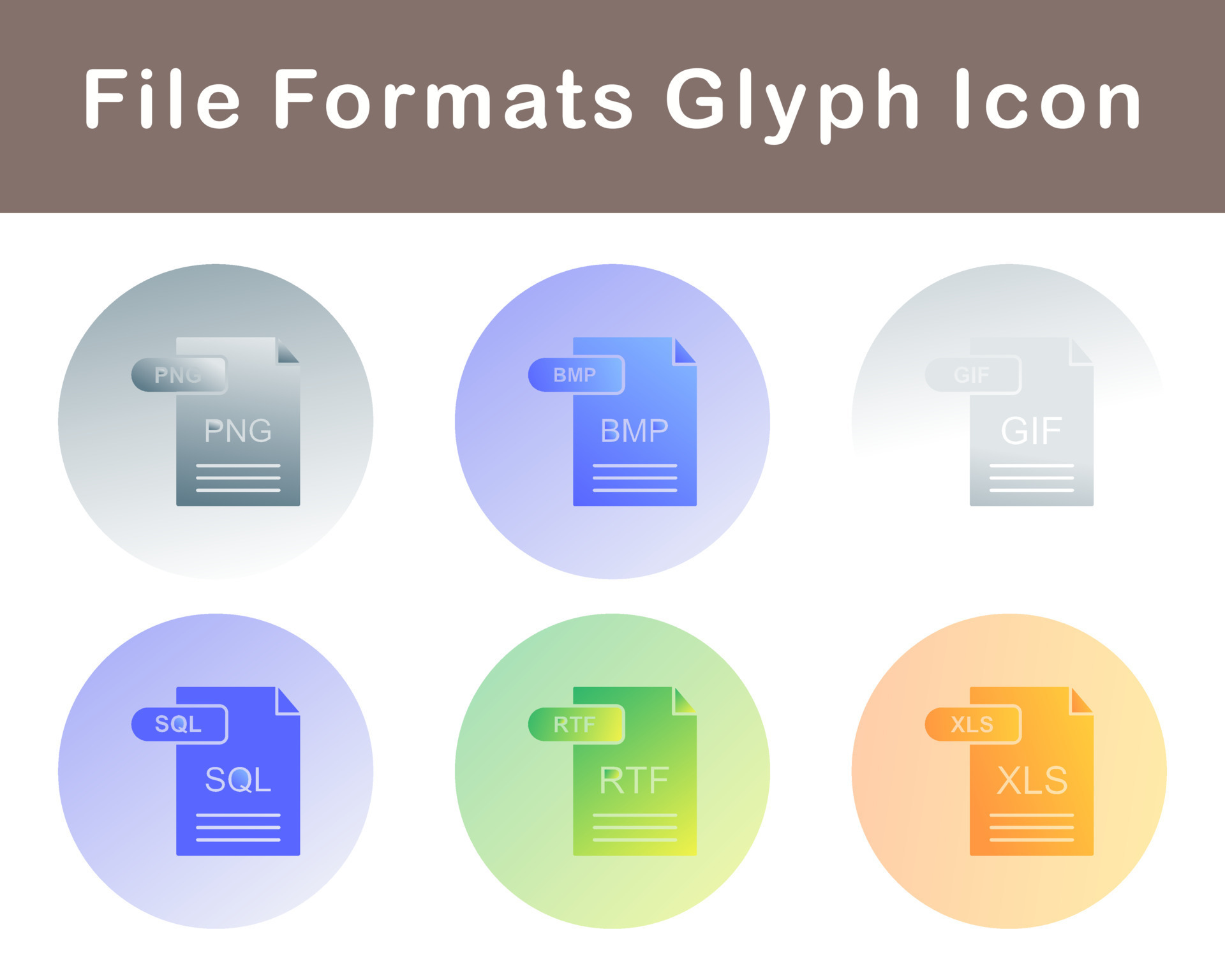 File Formats Vector Icon Set 21518864 Vector Art at Vecteezy