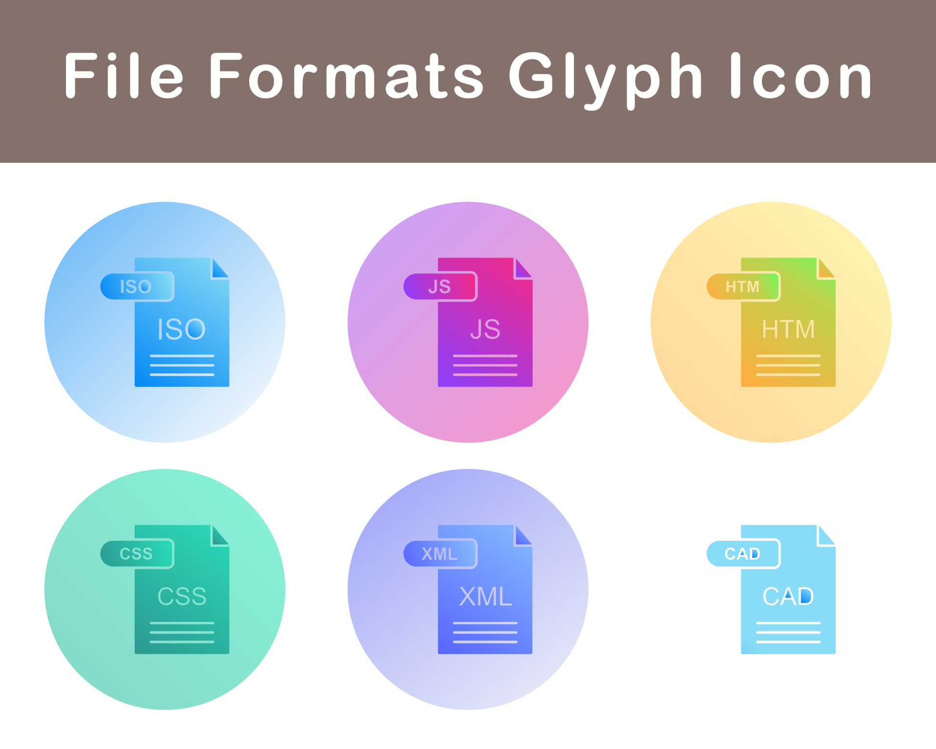 File Formats Vector Icon Set 21518865 Vector Art at Vecteezy