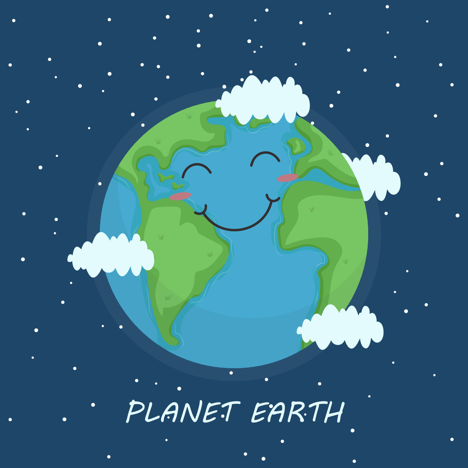 Happy Earth Day. Planet Earth Cartoon Character Smiling. Vector ... Happy Earth Day. Planet Earth Cartoon Character Smiling. Vector ...