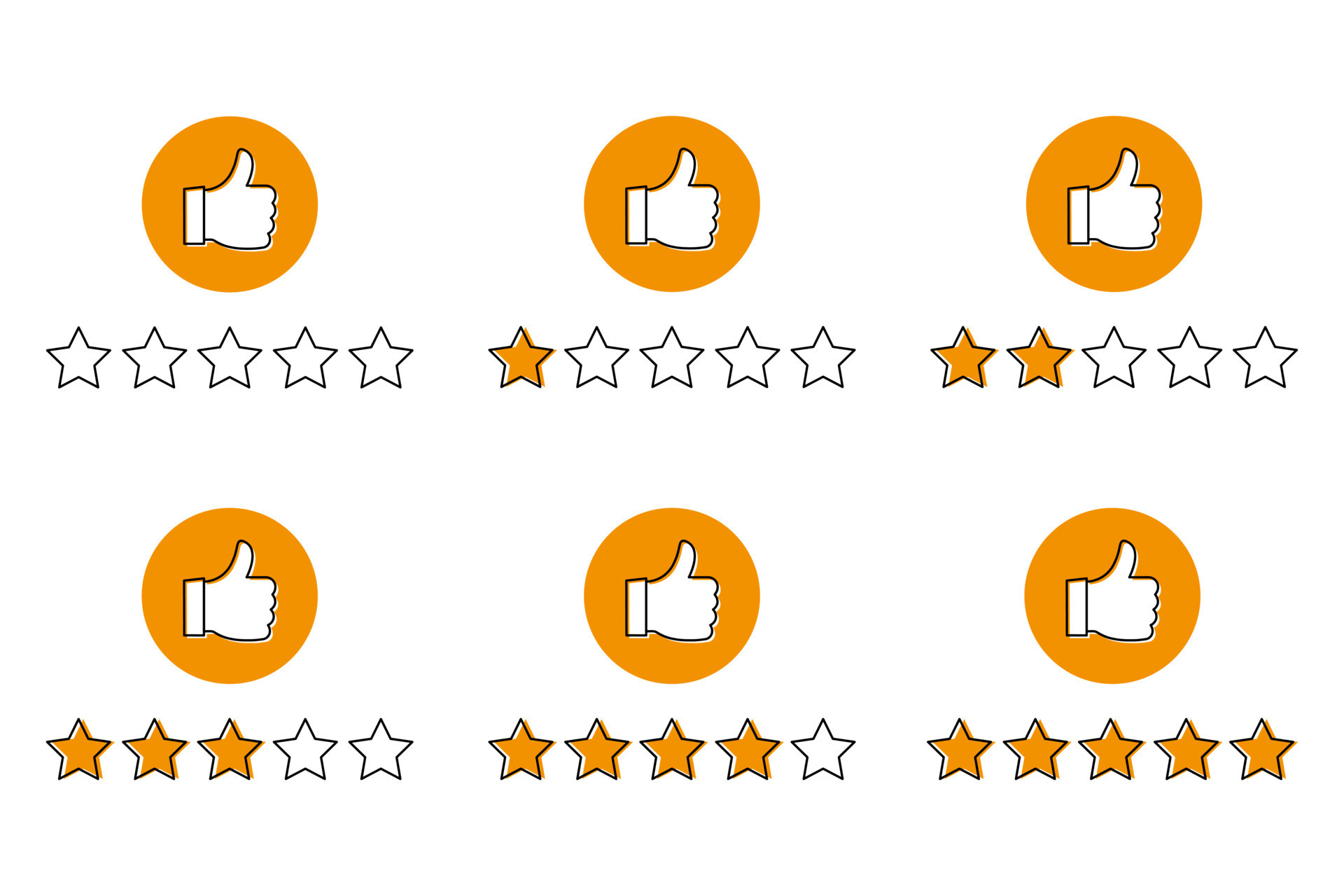 Level of satisfaction. Feedback evaluation with thumbs up. Customer review. User reviews with ...