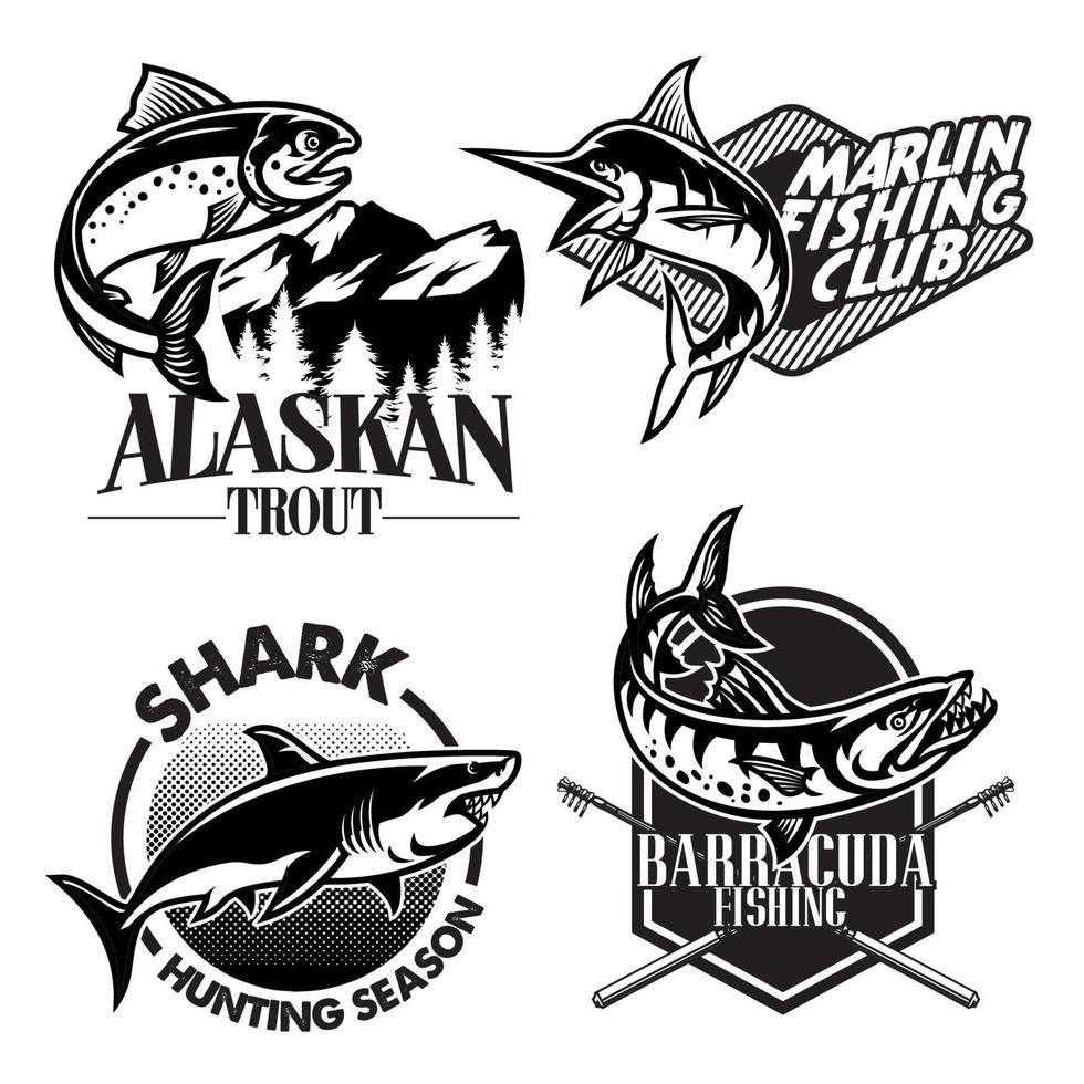 fishing badge design set 21521571 Vector Art at Vecteezy fishing badge design set 21521571 Vector Art at Vecteezy