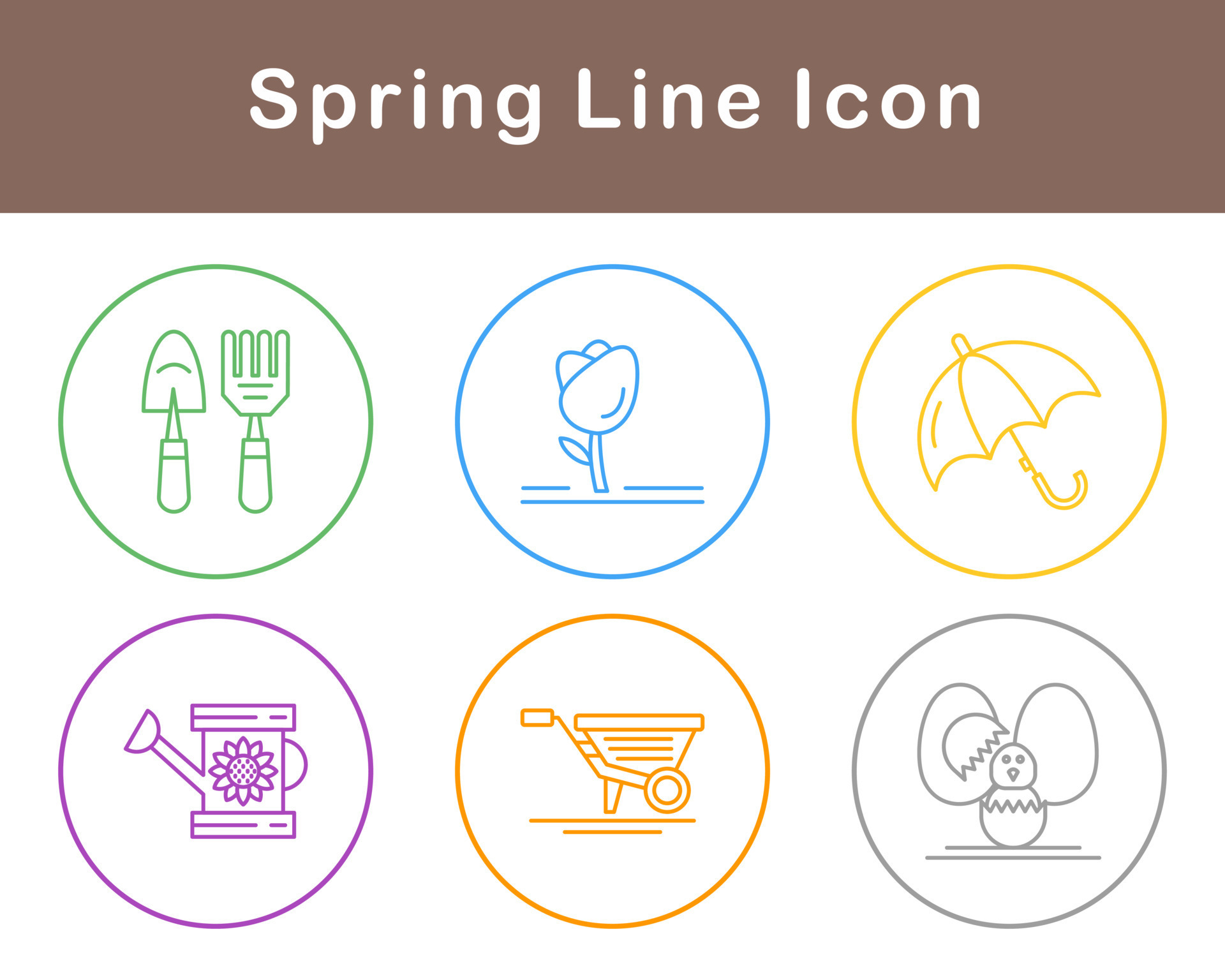 Spring Vector Icon Set 21521880 Vector Art at Vecteezy