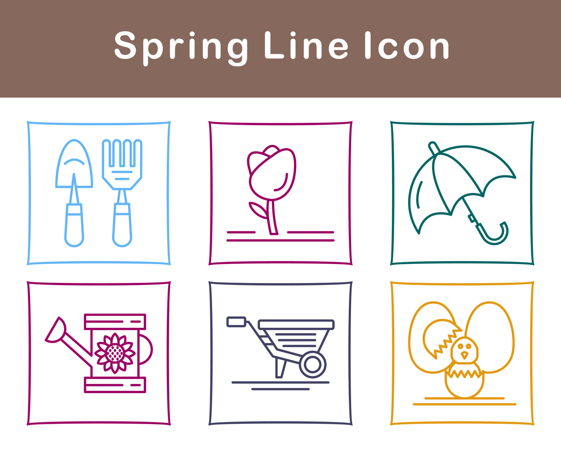 Spring Vector Icon Set 21521891 Vector Art at Vecteezy