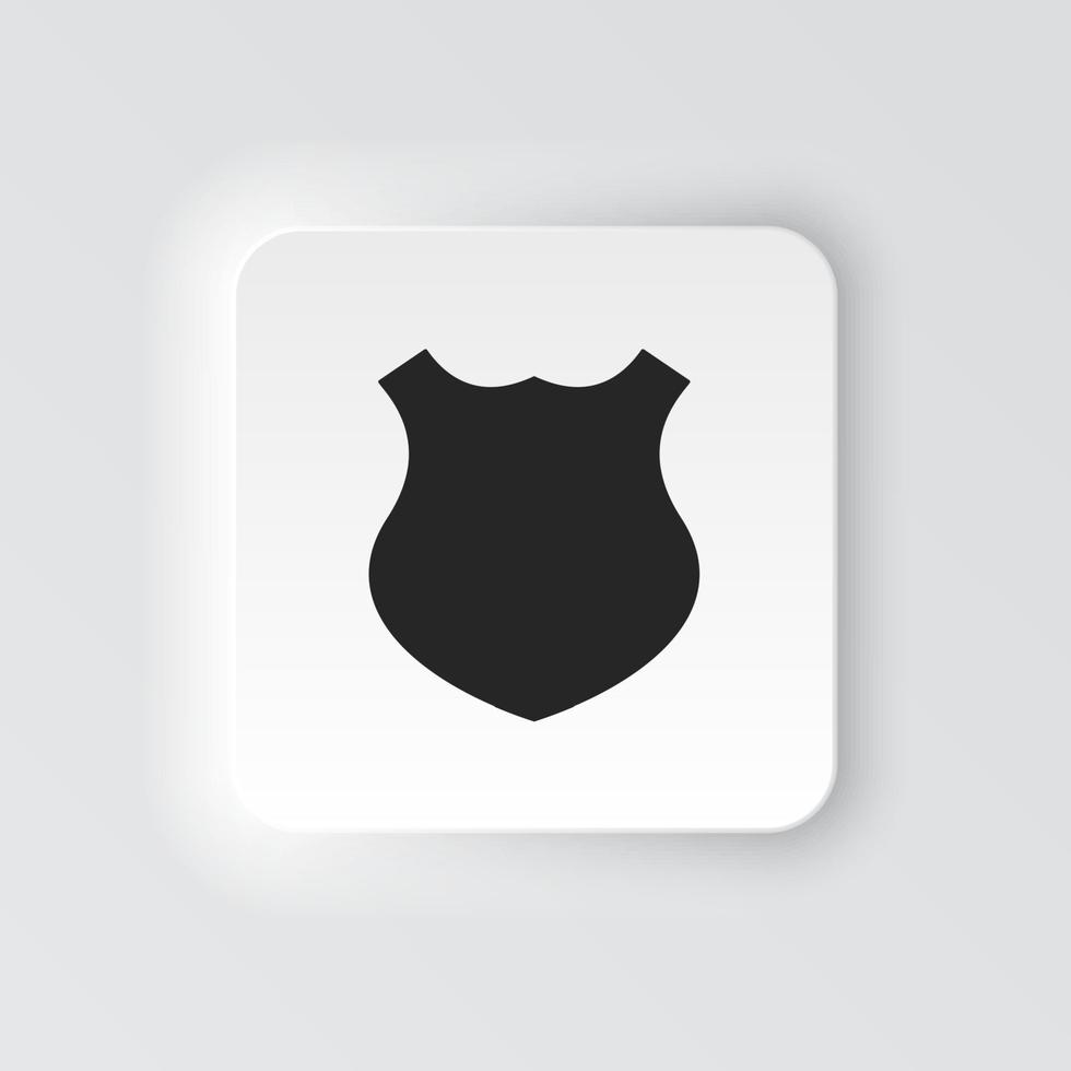 Rectangle button icon Shield shape. Button banner Rectangle badge interface for application ...