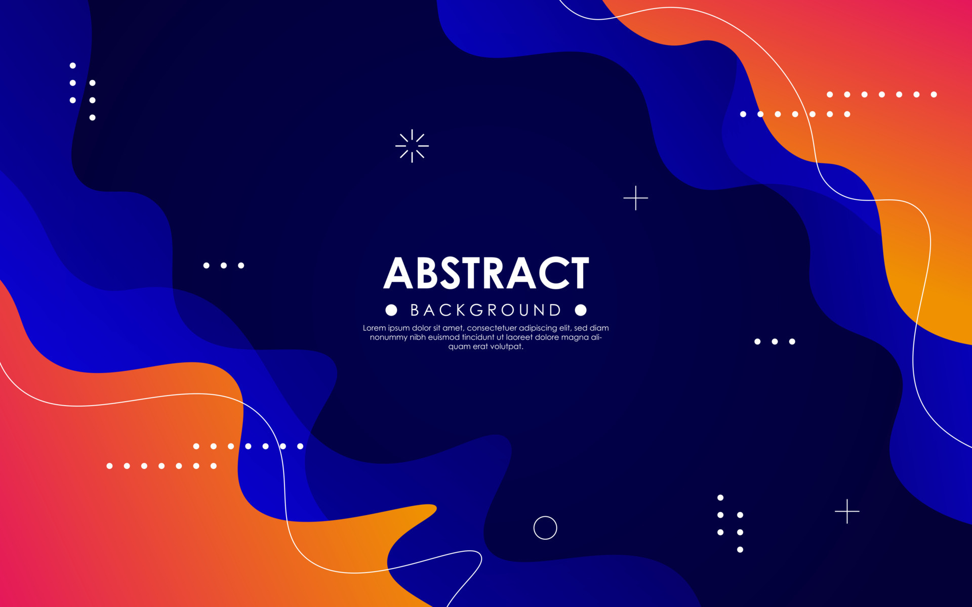 Abstract Dynamic Navy Blue Orange Gradient Fluid Shape Backgroundeps10 Vector 21524260 Vector