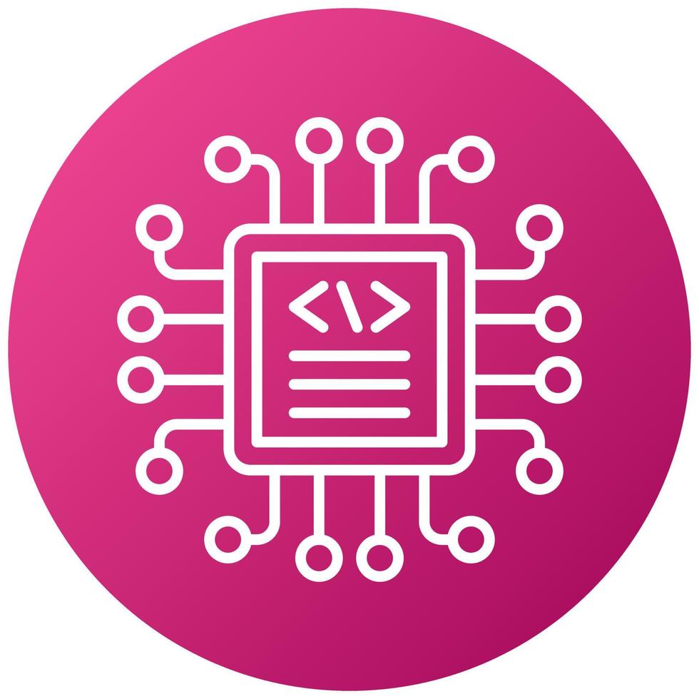 Code Processor Icon Style 21527528 Vector Art At Vecteezy