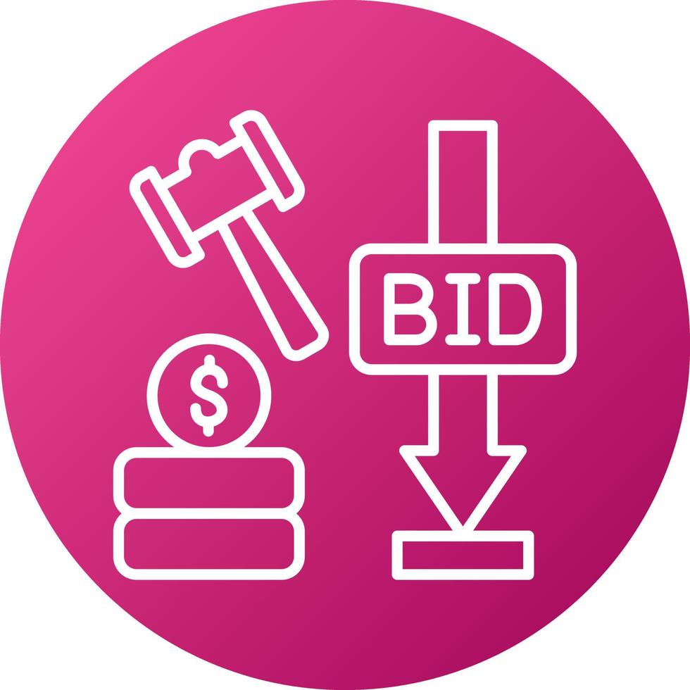 Minimum Bid Auction Icon Style 21528909 Vector Art at Vecteezy