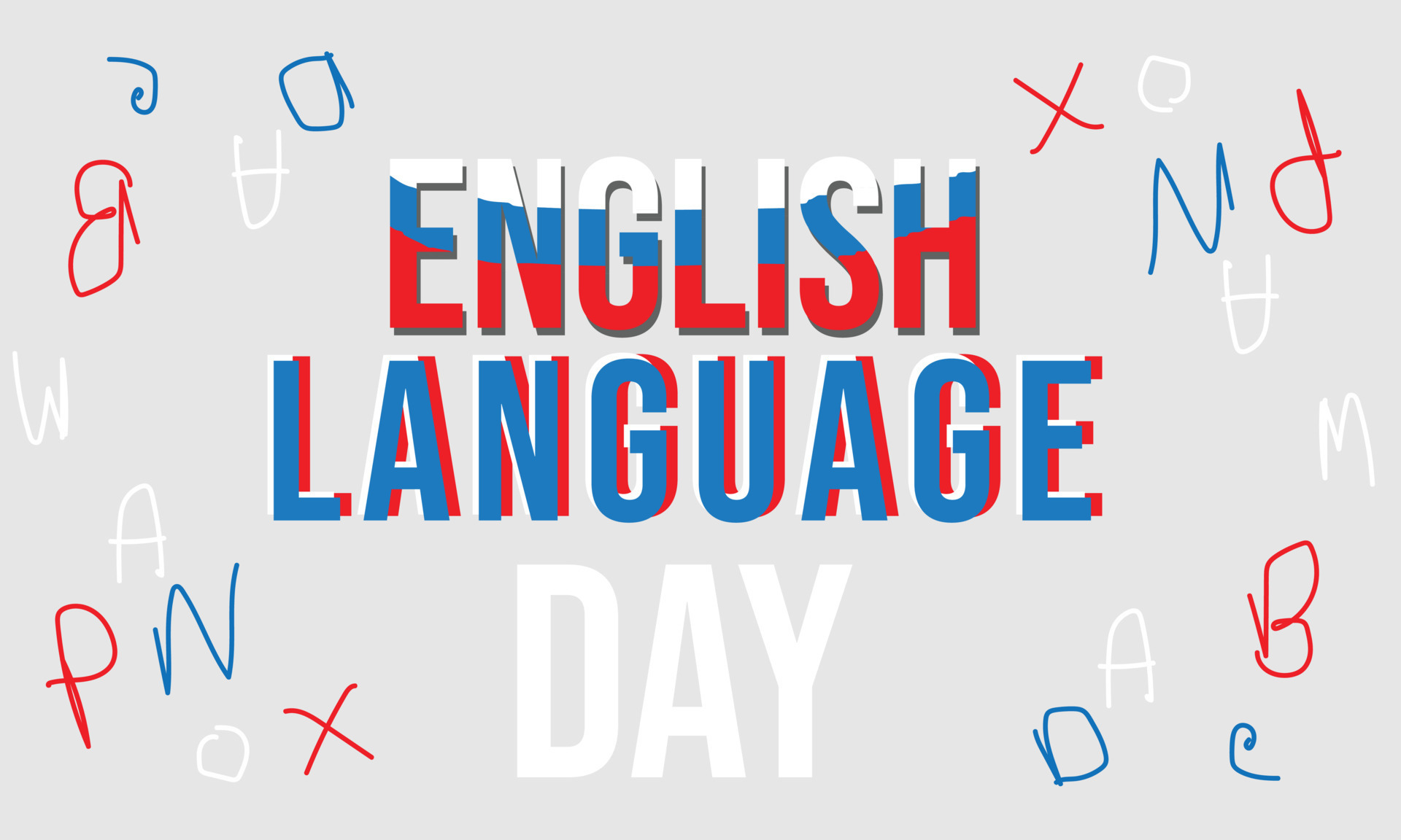 English Language Day. Template for background, banner, card, poster ...