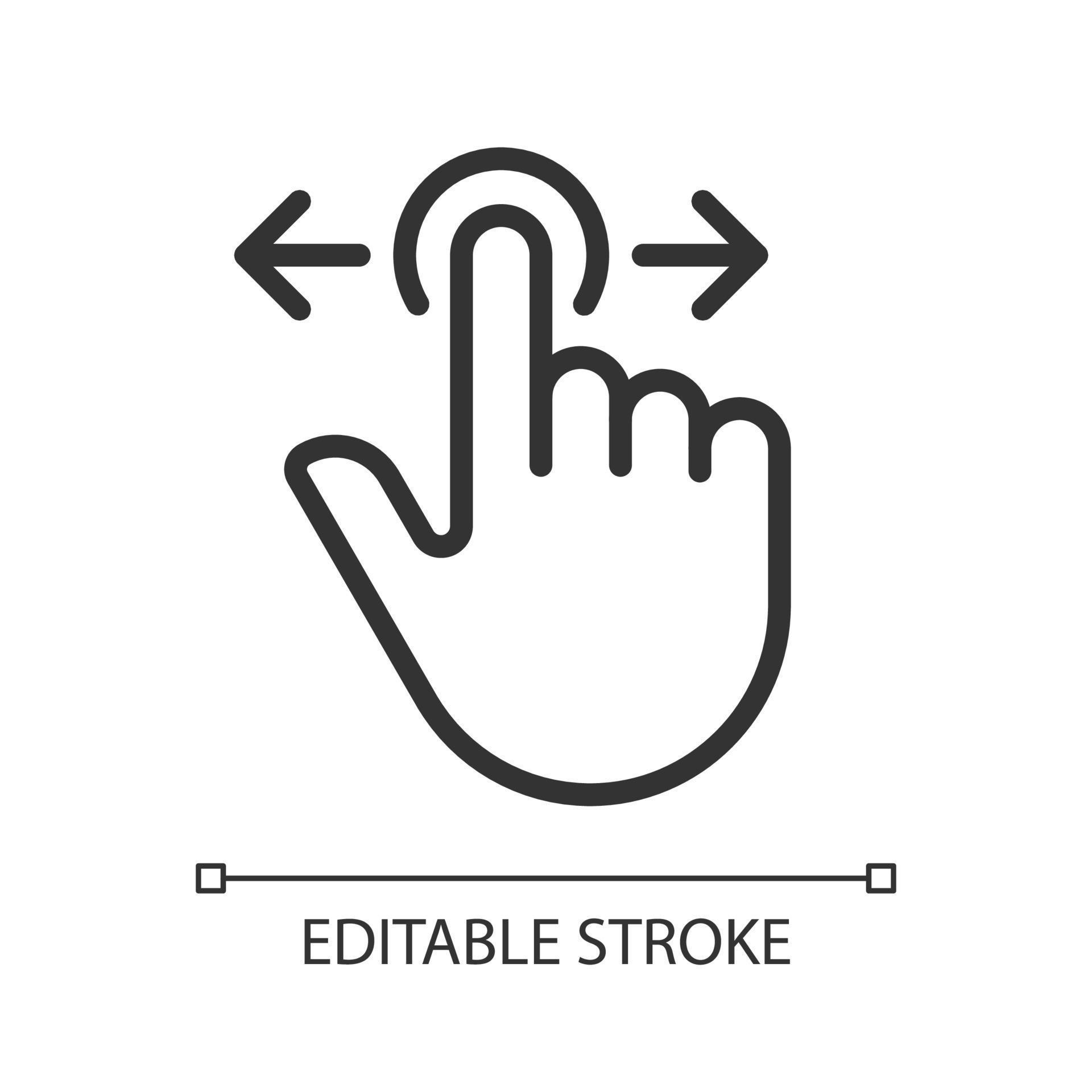 Scrolling Horizontally Pixel Perfect Linear Icon Move Left And Right Touchscreen Control