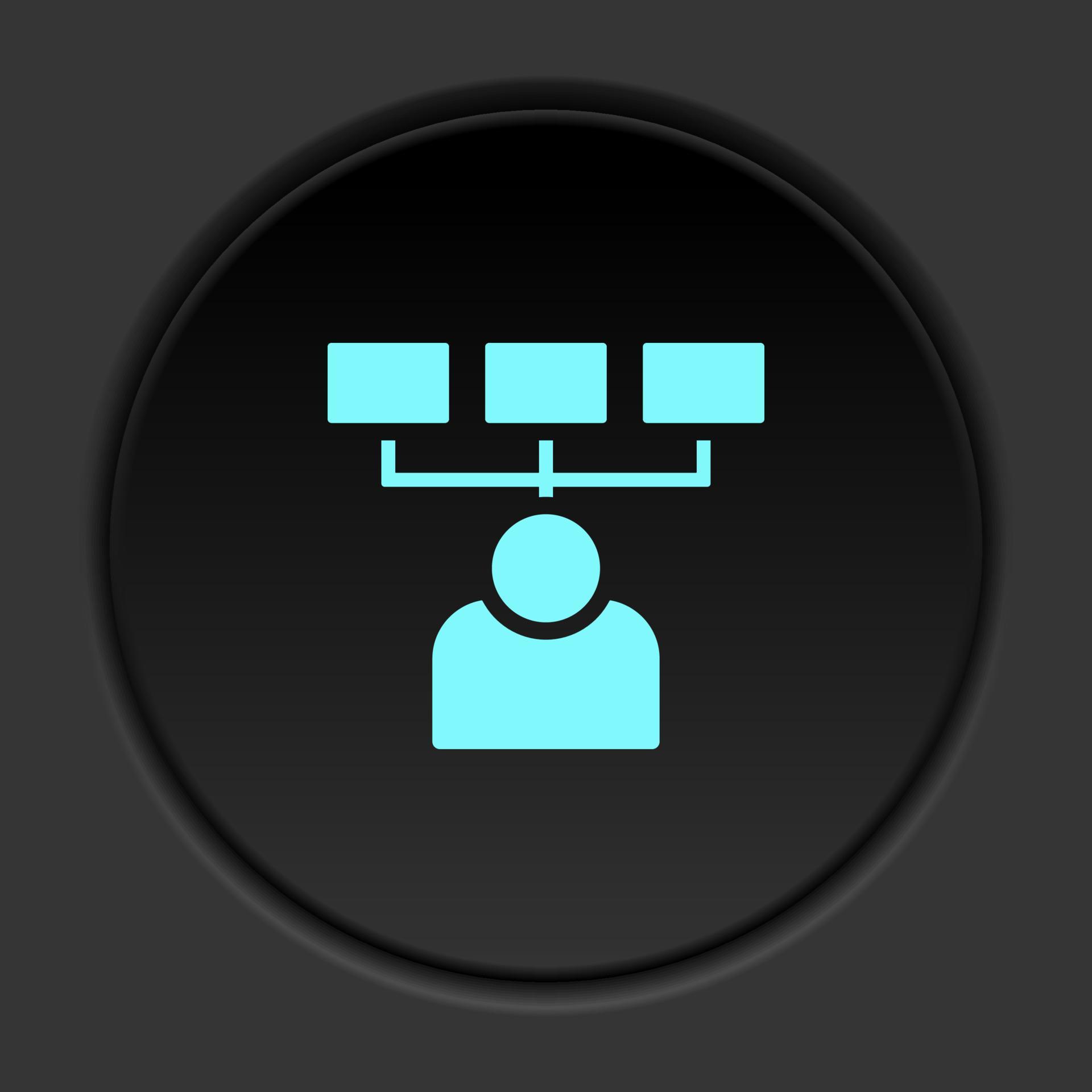 Round button icon, skills, users. Button banner round, badge interface for application ...