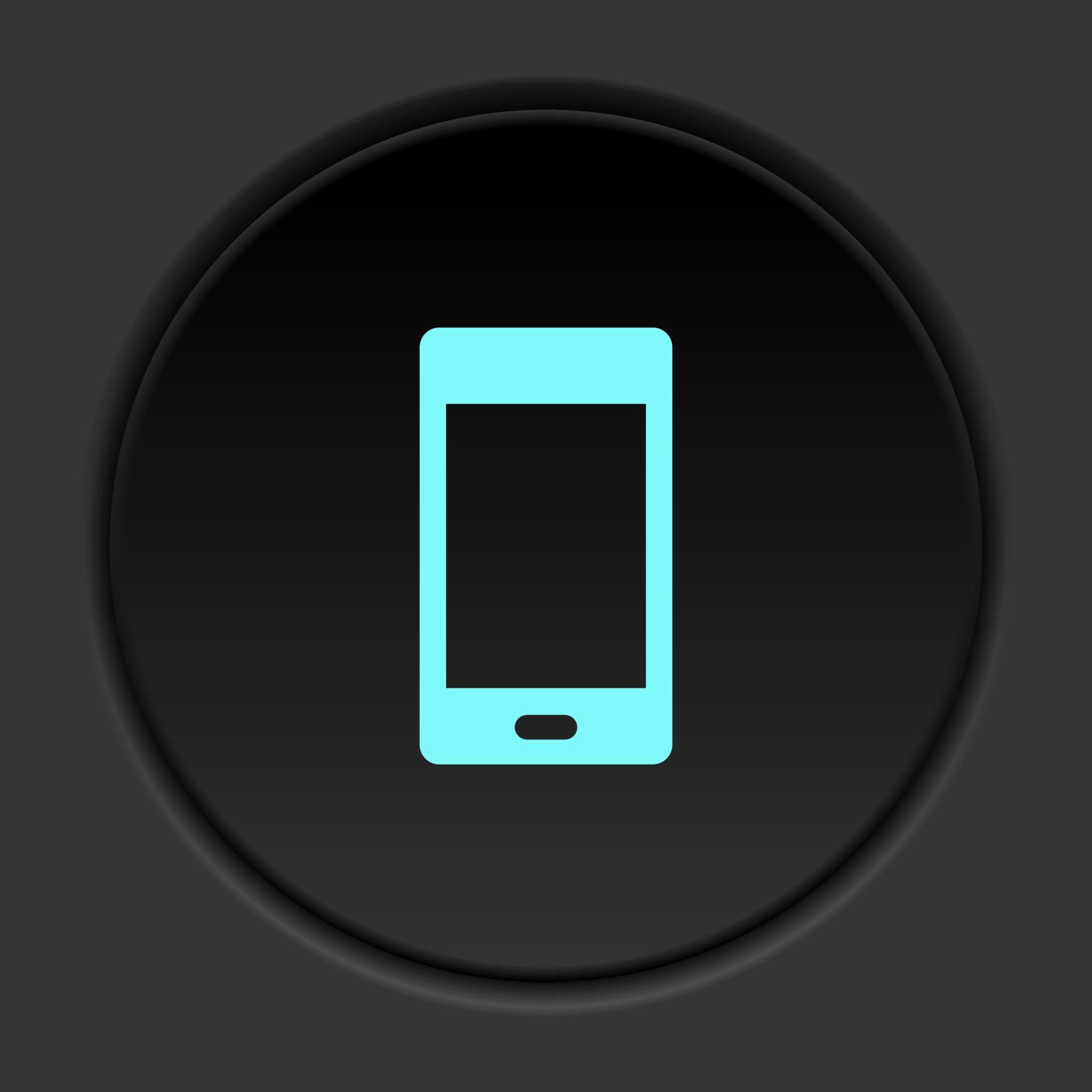 Dark Button Icon Mobile Button Banner Round Badge Interface For Application Illustration On