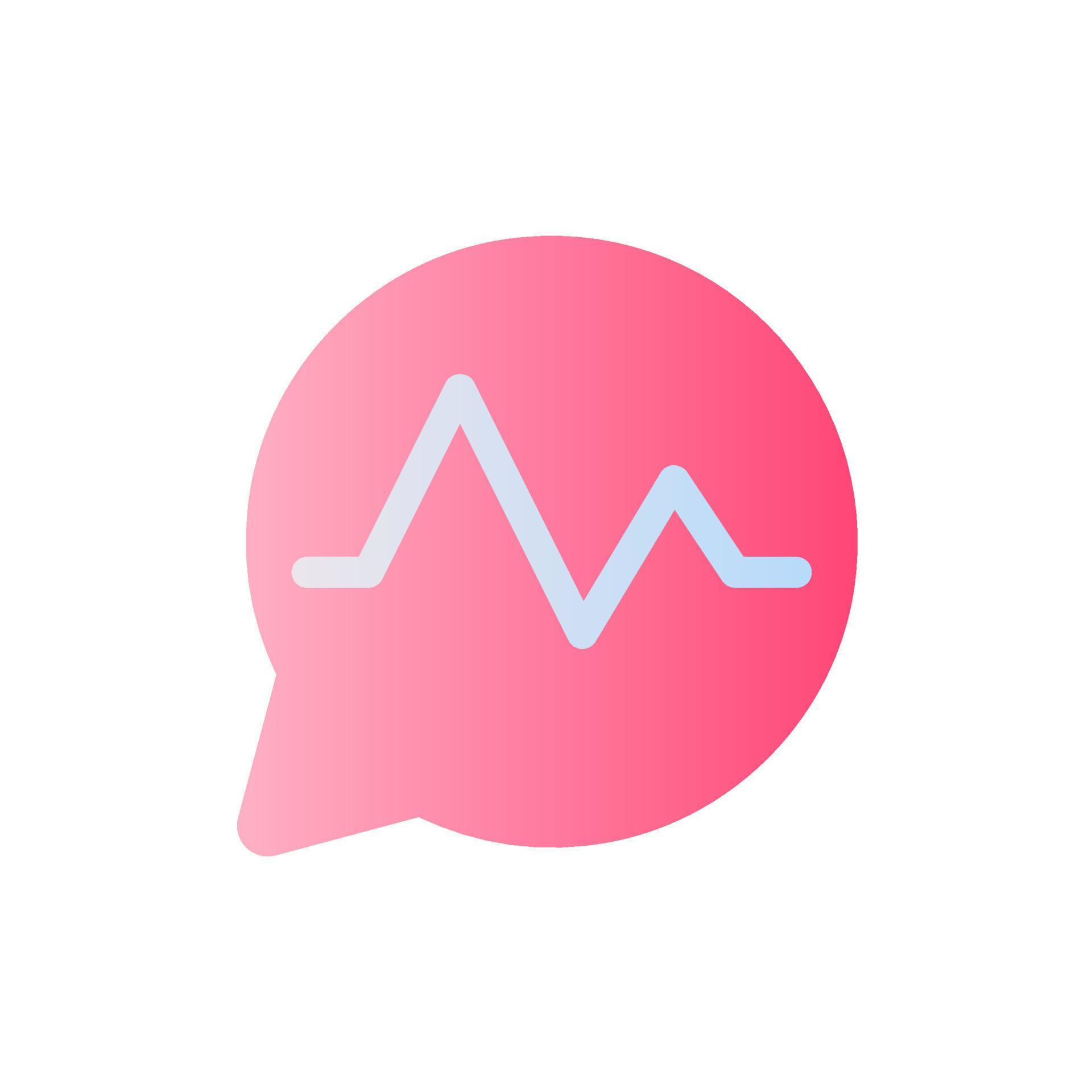 Clinical support service flat gradient two-color ui icon. Medical helpdesk. Communication ...