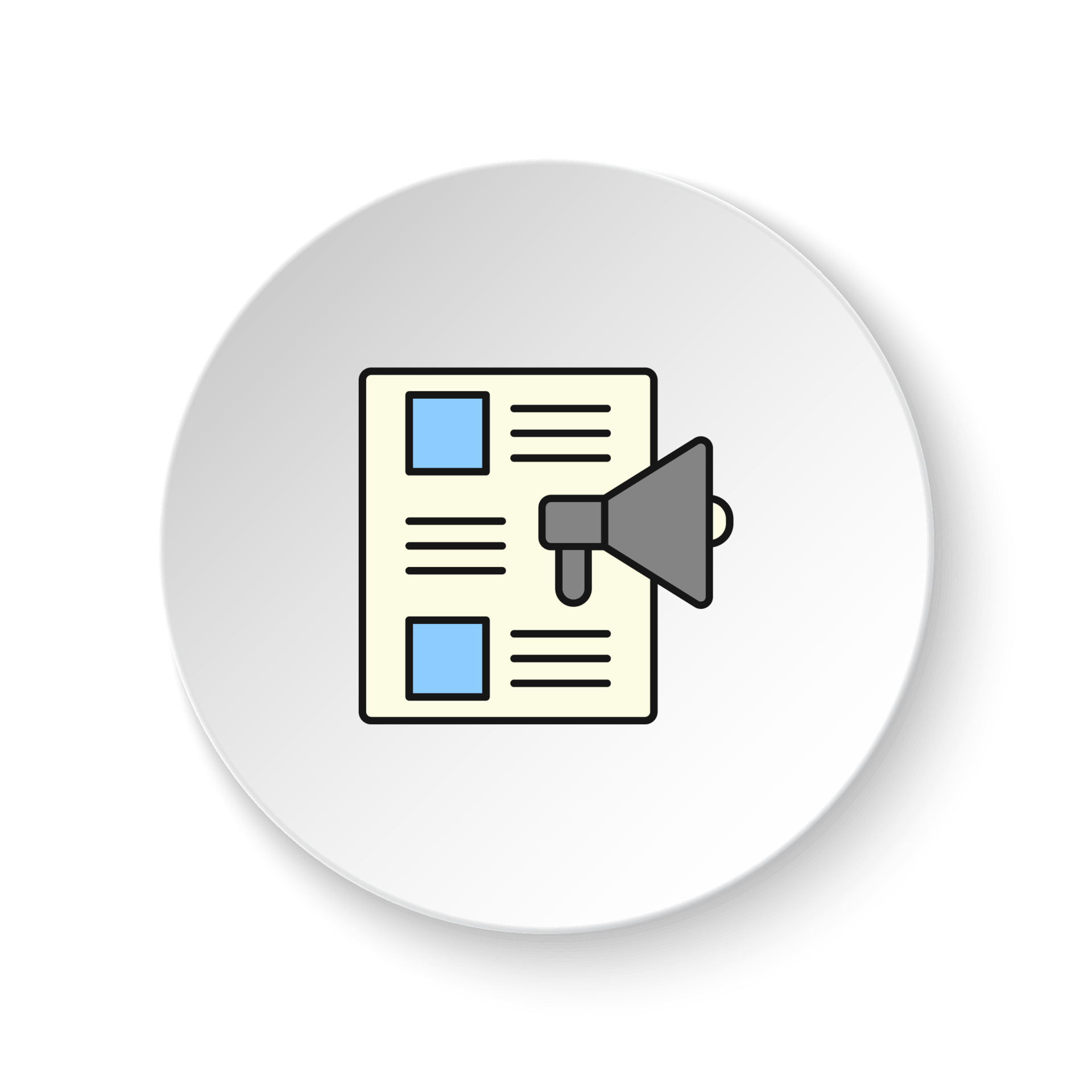 Round button for web icon, blogs, content, marketing. Button banner round, badge interface for ...