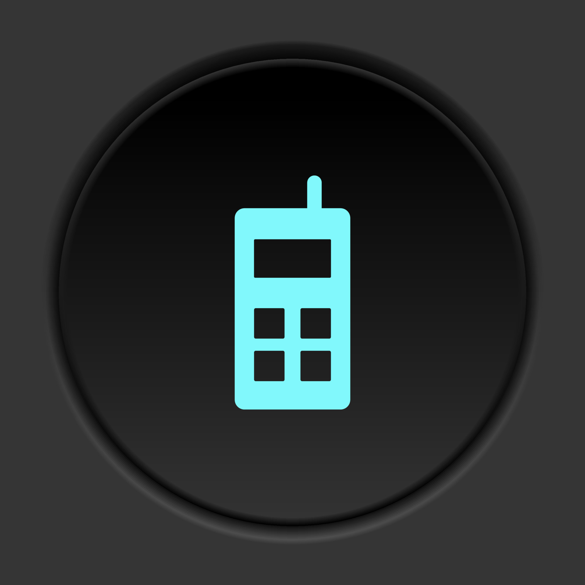 Dark Button Icon Mobile Button Banner Round Badge Interface For Application Illustration On