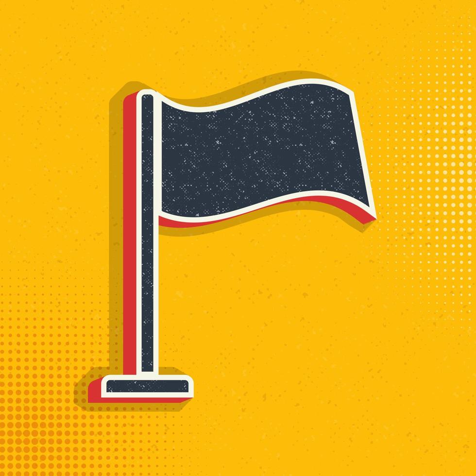 Flag pop art style vector icon. Vector pop art style vector icon. Retro ... Flag pop art style vector icon. Vector pop art style vector icon. Retro ...