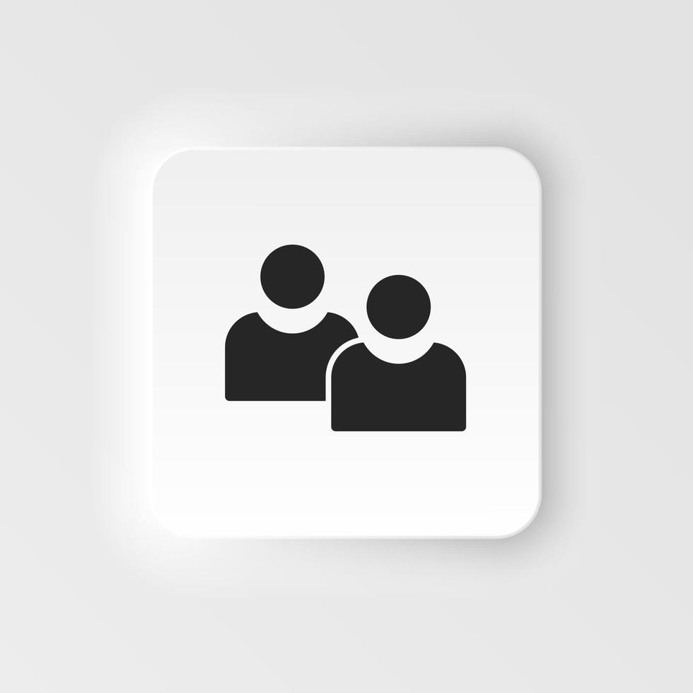 Avatars Users Vector Icon Simple Element Neumorphic Style