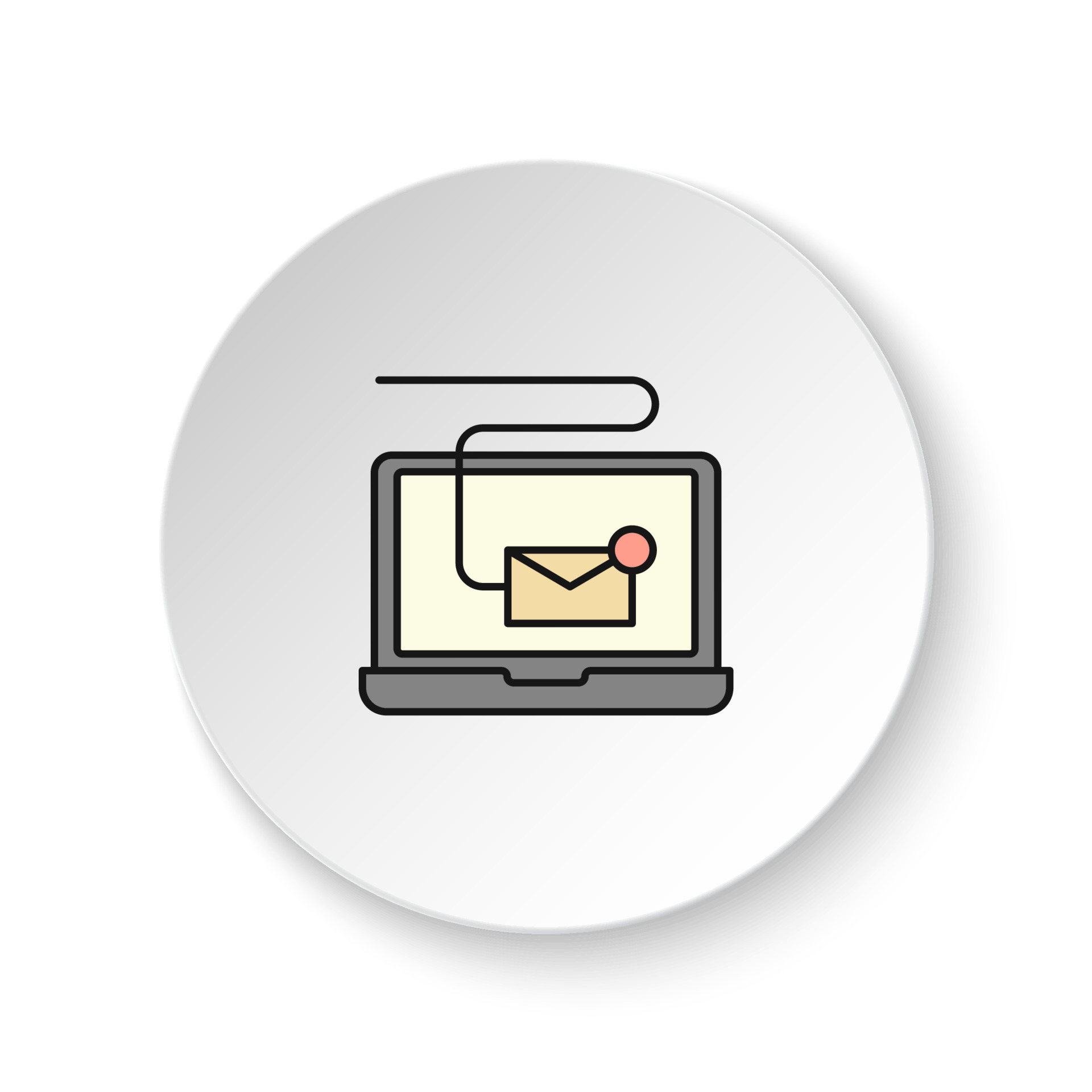 Round button for web icon, digital, email, marketing. Button banner round, badge interface for ...