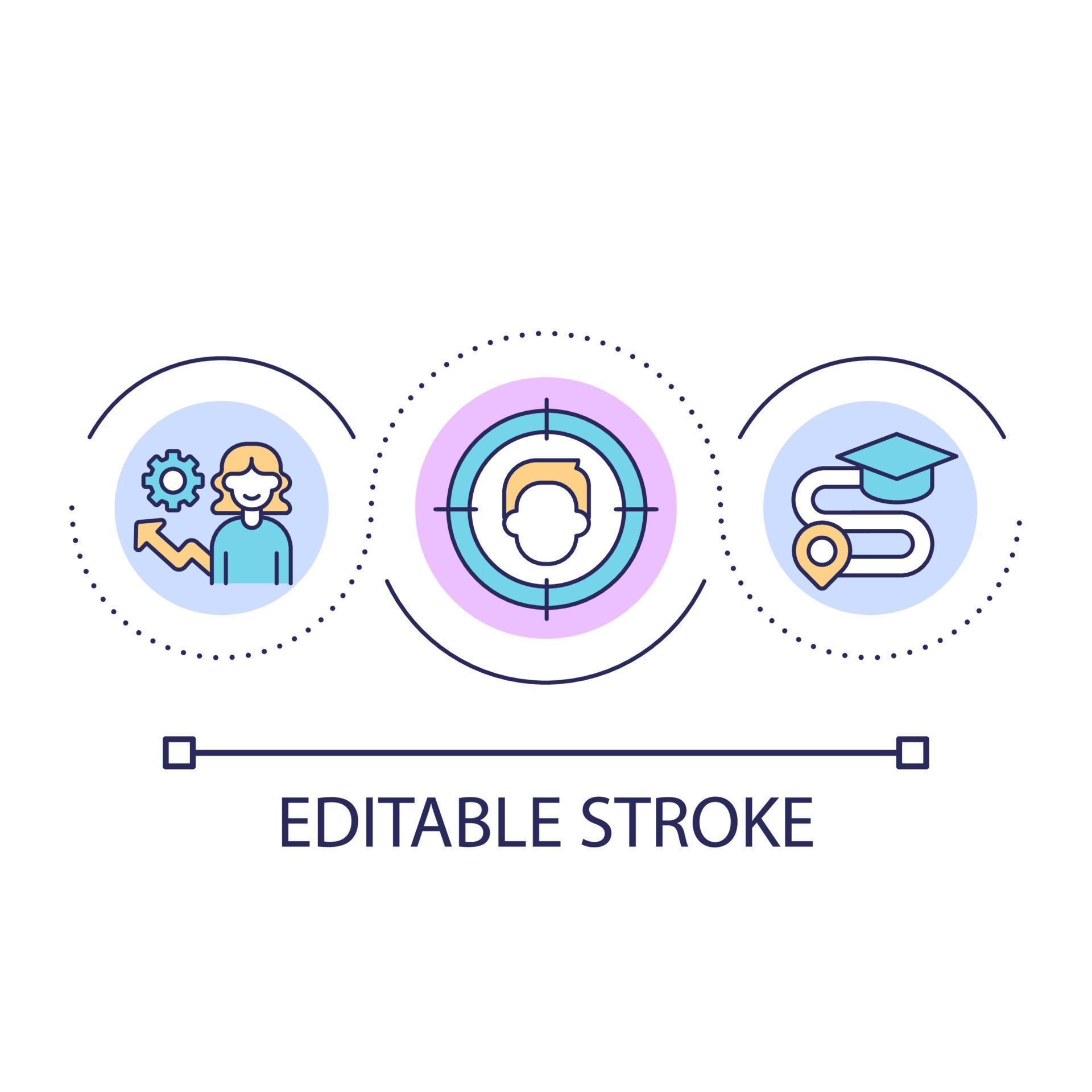 Student-centered learning loop concept icon. Learner oriented education ...